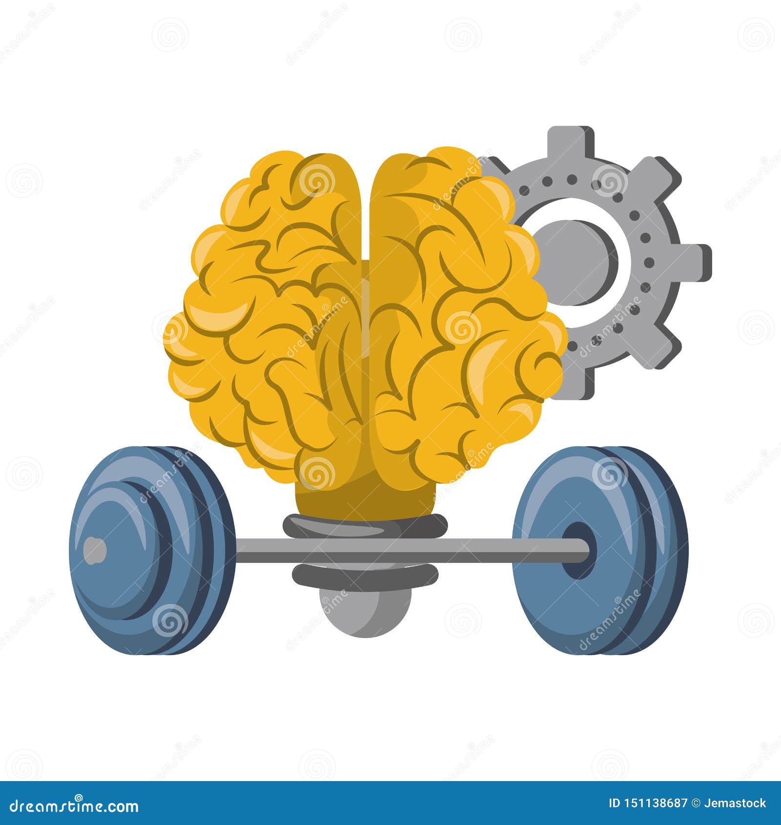 Human Brain Intelligence and Creativity Cartoons Stock Vector ...