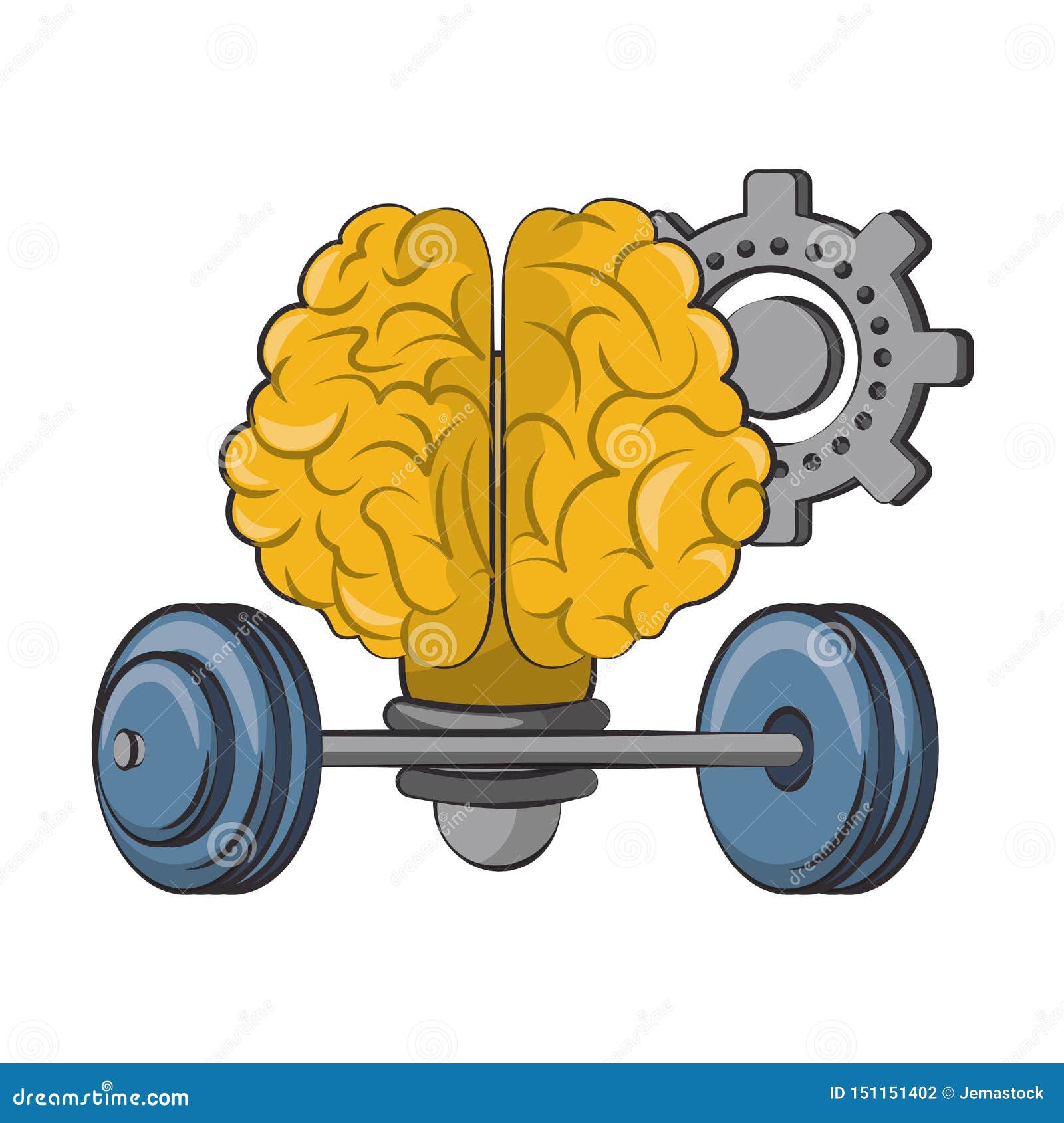 Human Brain Intelligence and Creativity Cartoons Stock Vector ...