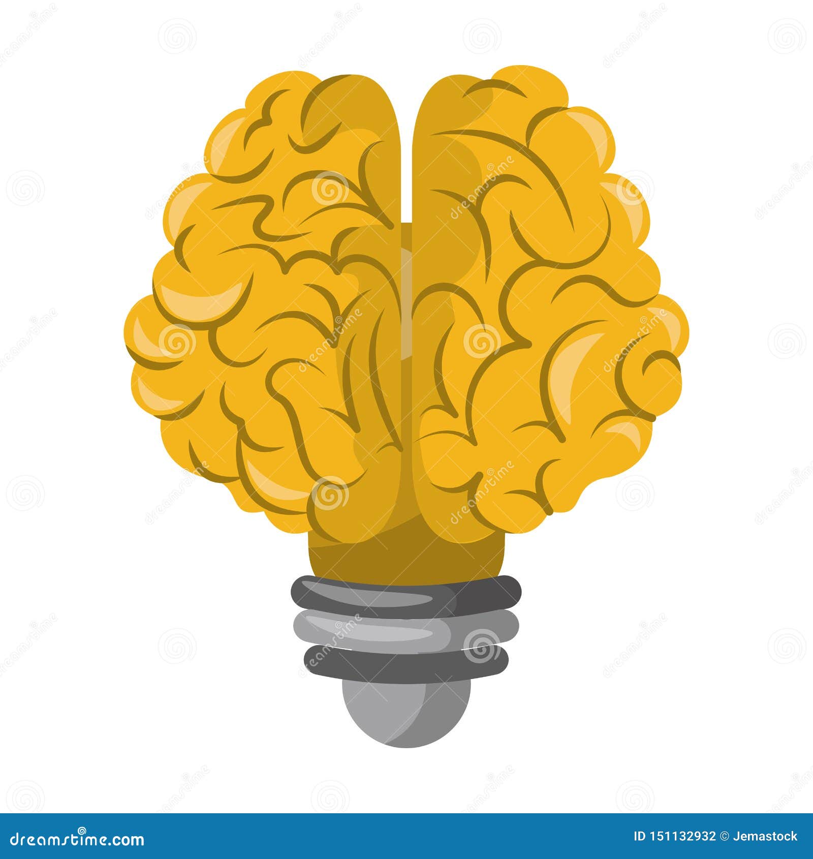 Human Brain Intelligence and Creativity Cartoons Stock Vector ...