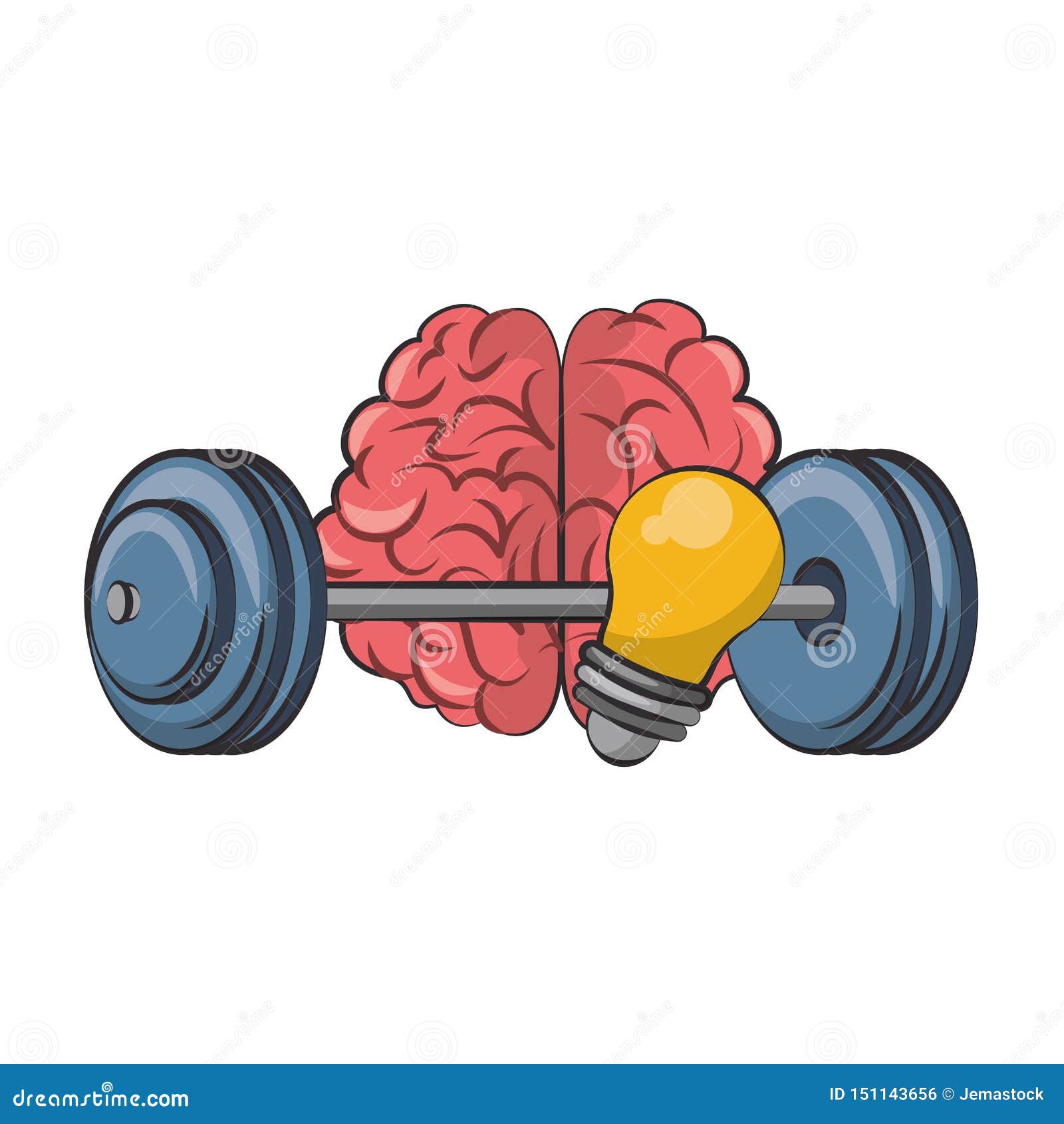 Human Brain Intelligence and Creativity Cartoons Stock Vector ...