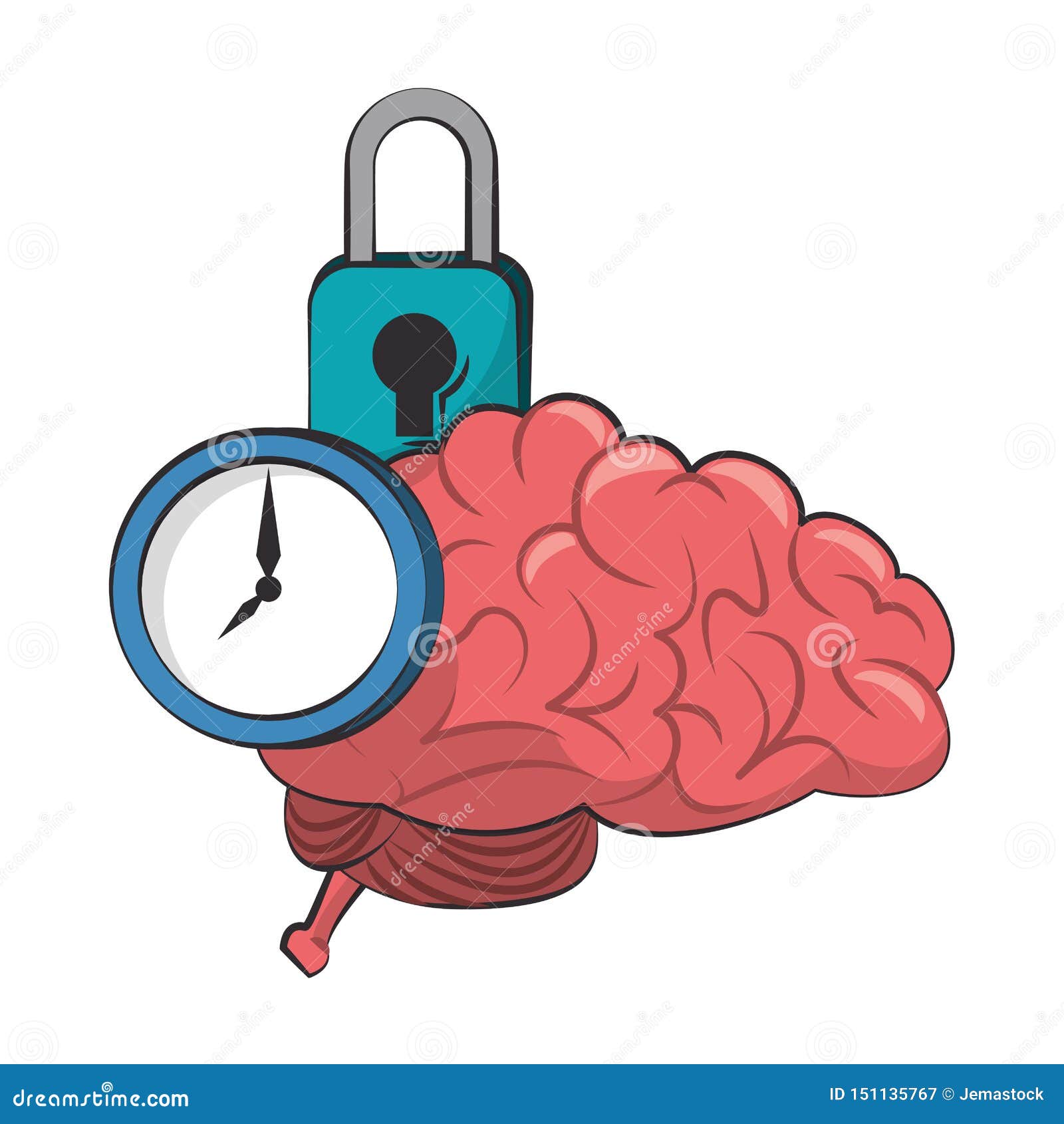 Human Brain Intelligence and Creativity Cartoons Stock Vector ...