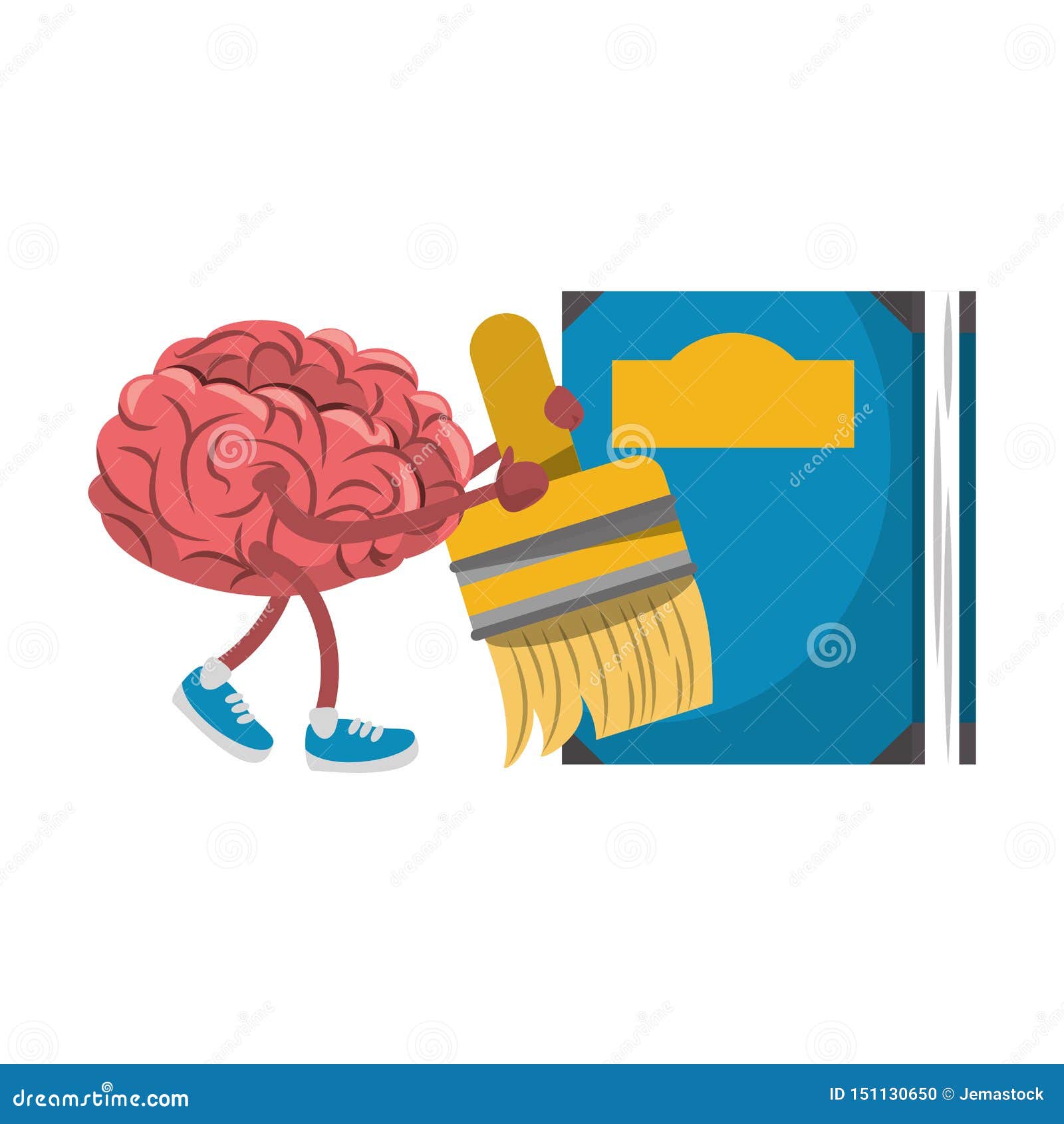 Human Brain Intelligence and Creativity Cartoons Stock Vector ...