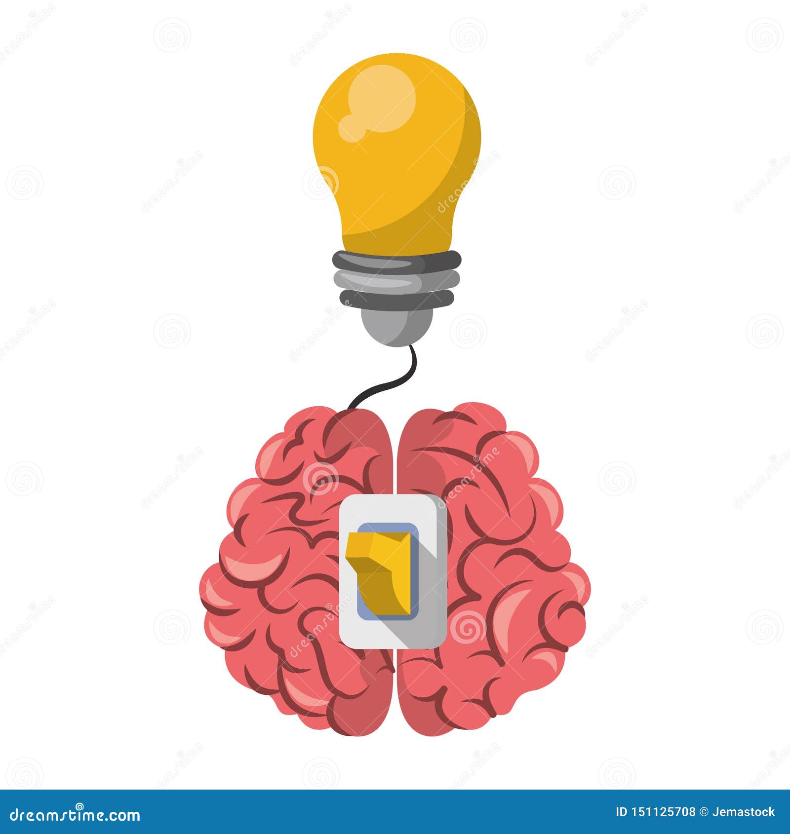 Human Brain Intelligence and Creativity Cartoons Stock Vector ...