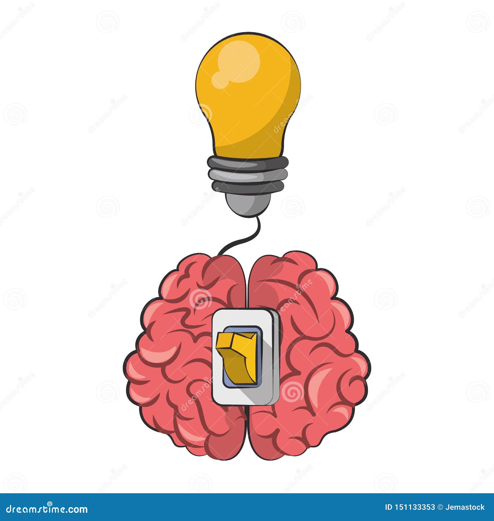 Human Brain Intelligence and Creativity Cartoons Stock Vector ...