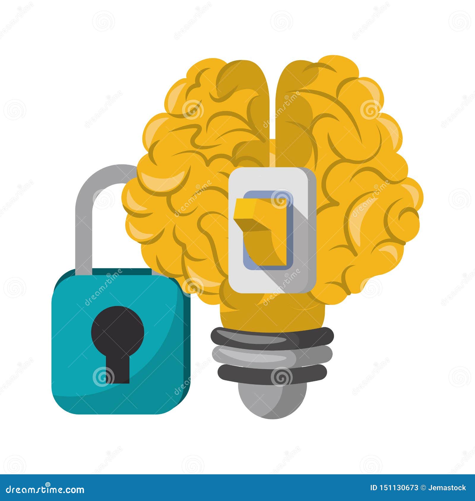 Human Brain Intelligence and Creativity Cartoons Stock Vector ...