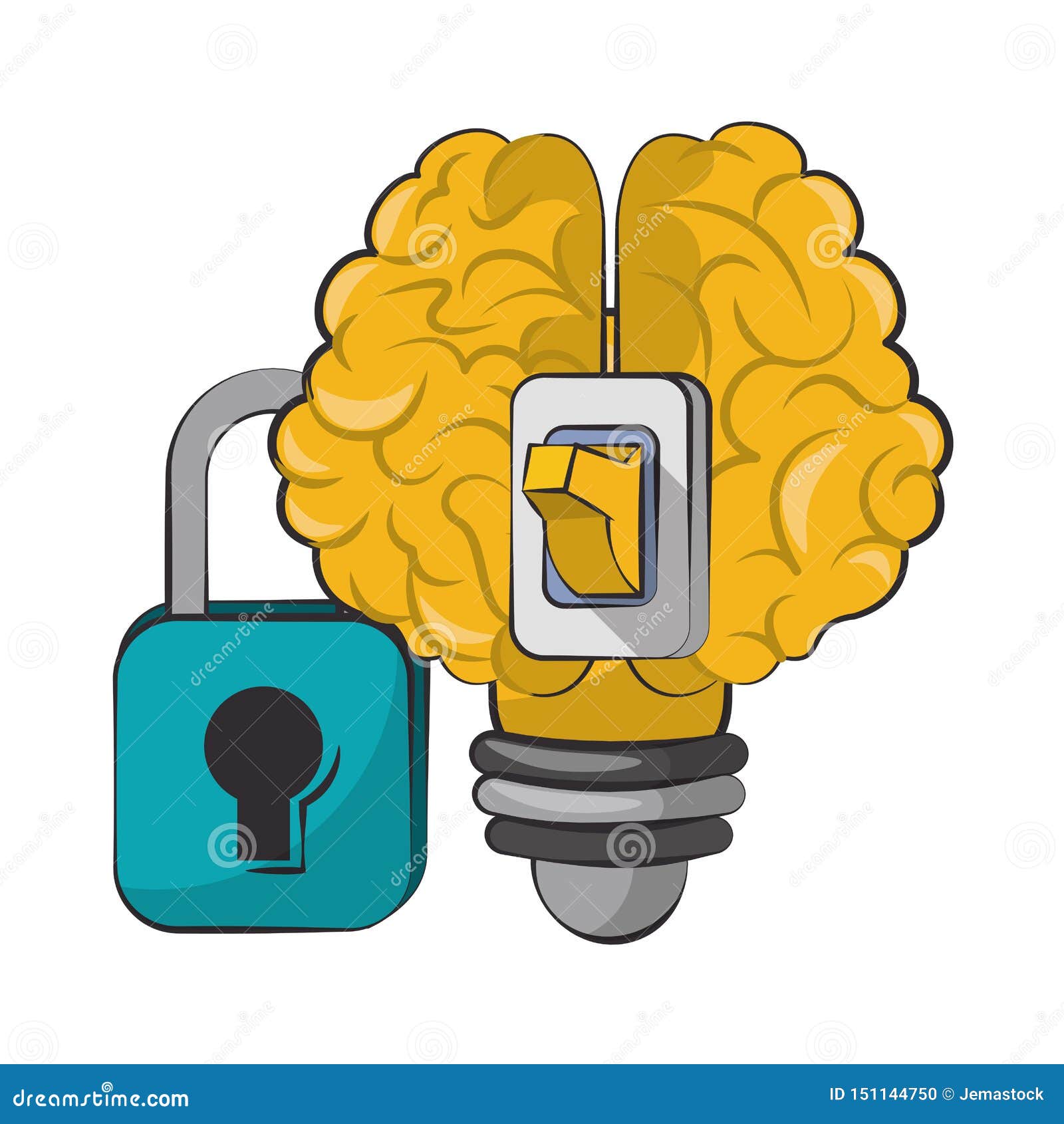 Human Brain Intelligence and Creativity Cartoons Stock Vector ...