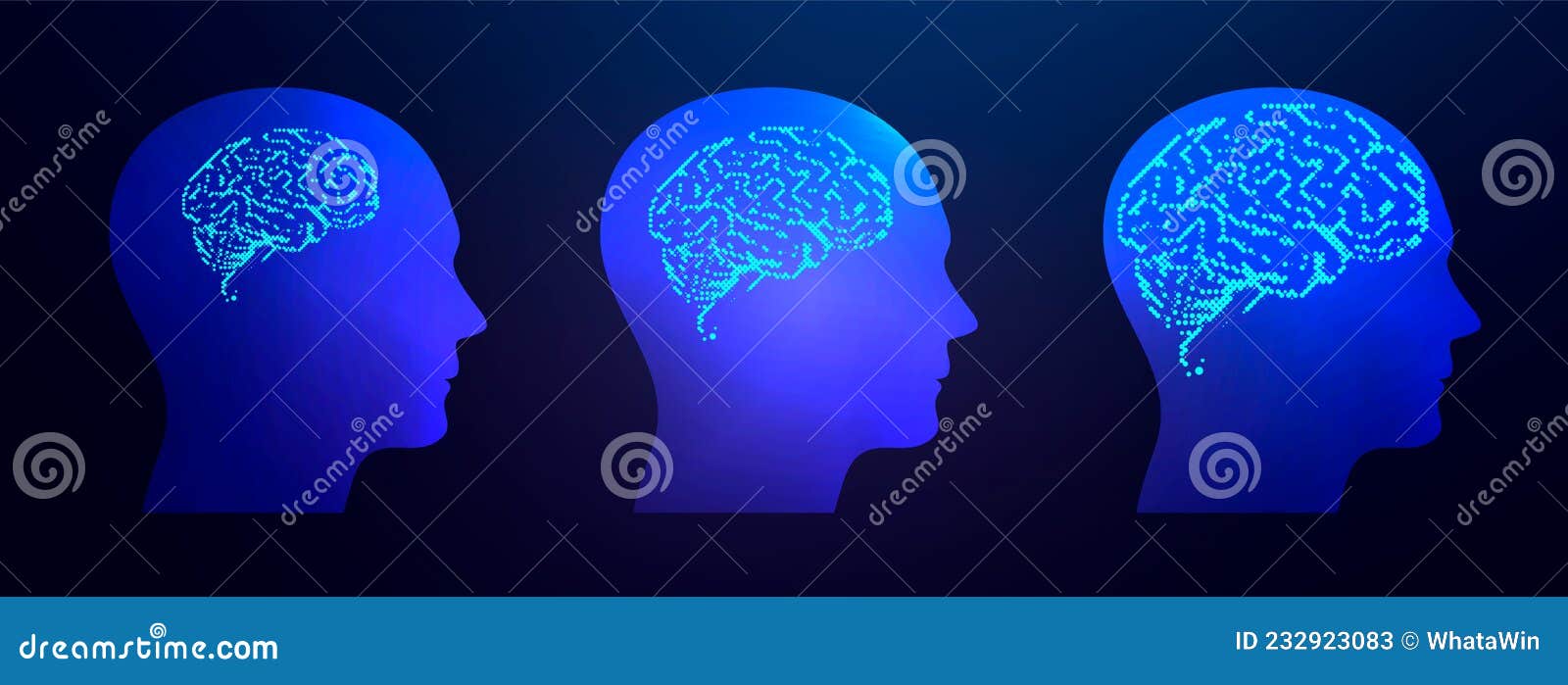 Human Brain IQ Smart Concept. Mind Power Vector Illustration Stock ...
