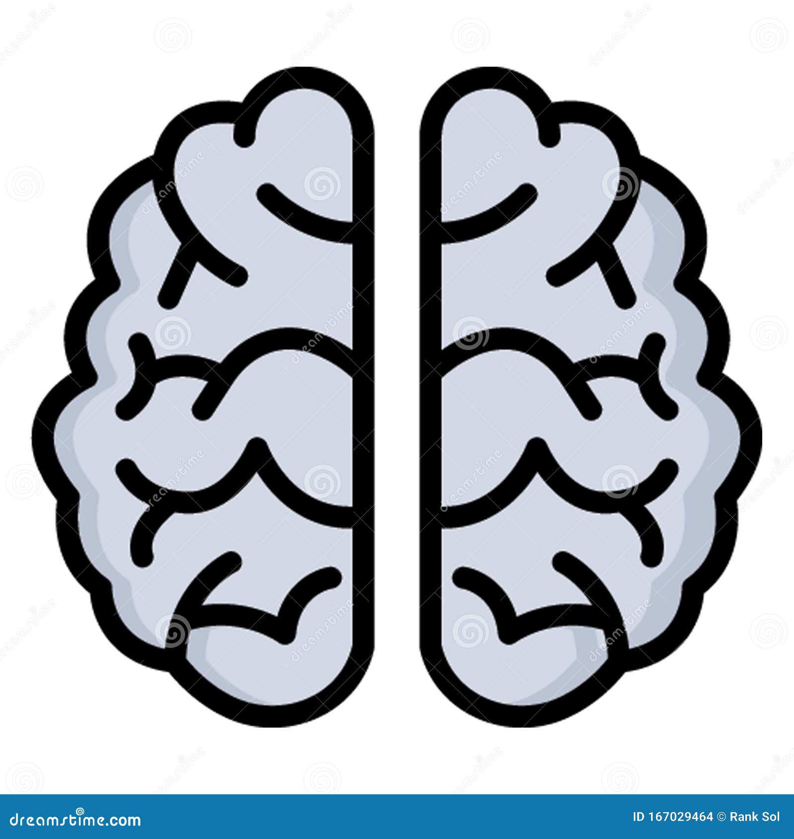 Human Brain Isolated Vector Icon Which Can Be Easily Modified or Edit ...