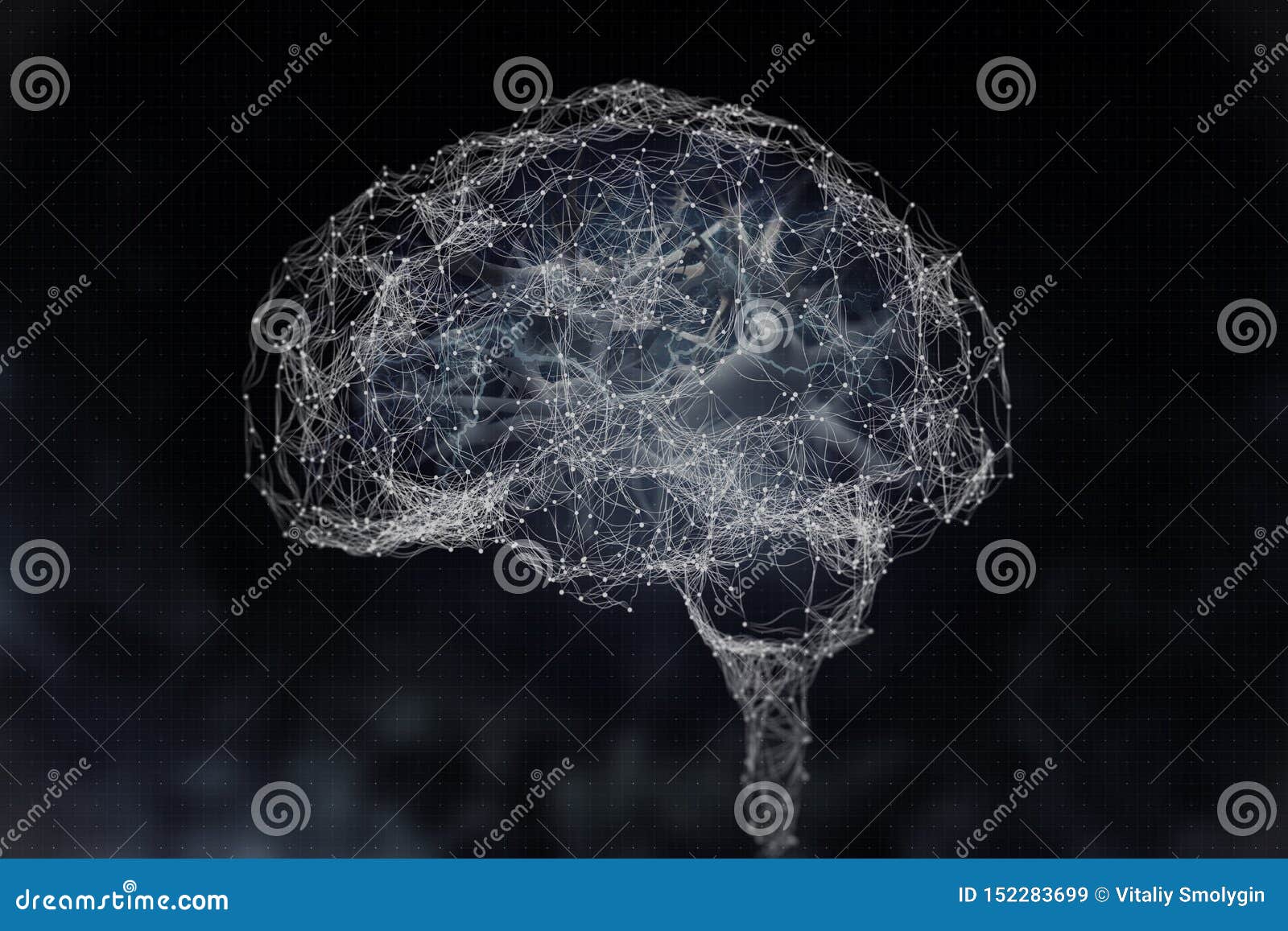 Human Brain and Its Capabilities. Conceptual Vision. - 3D Illustration ...