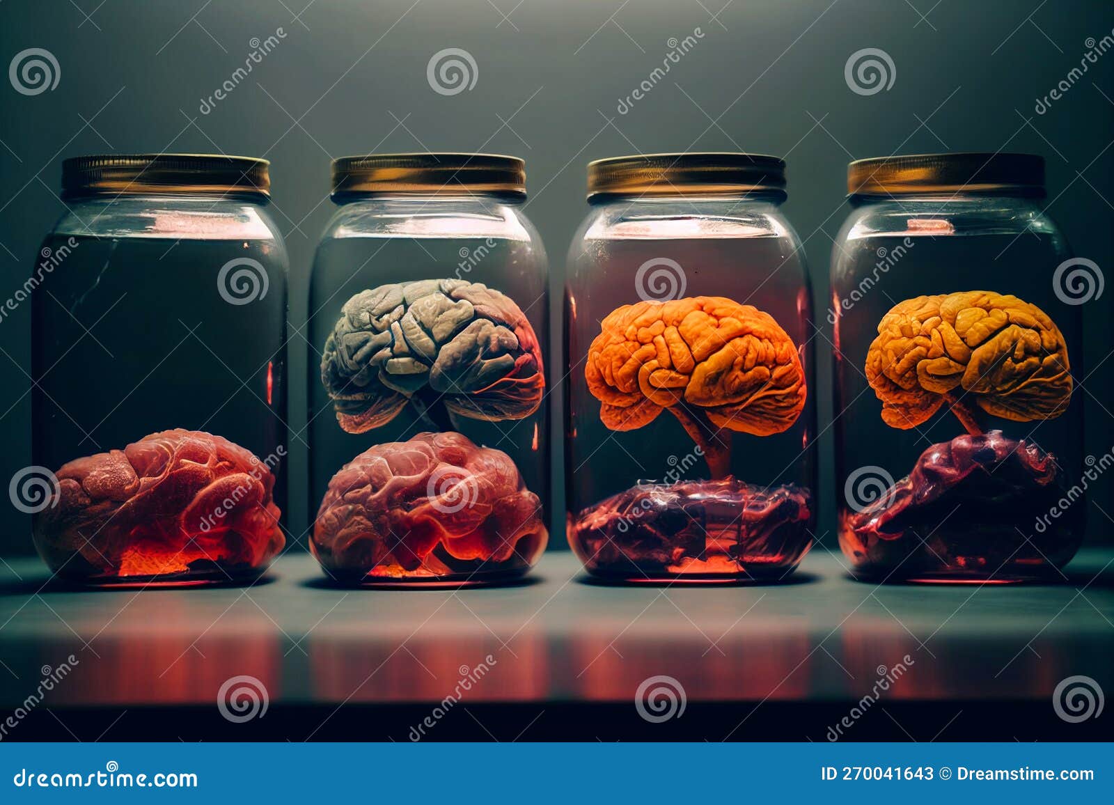 Human Brain In A Jar And X28real Specimenand X29 Generative Ai Stock Image Image Of Dismember