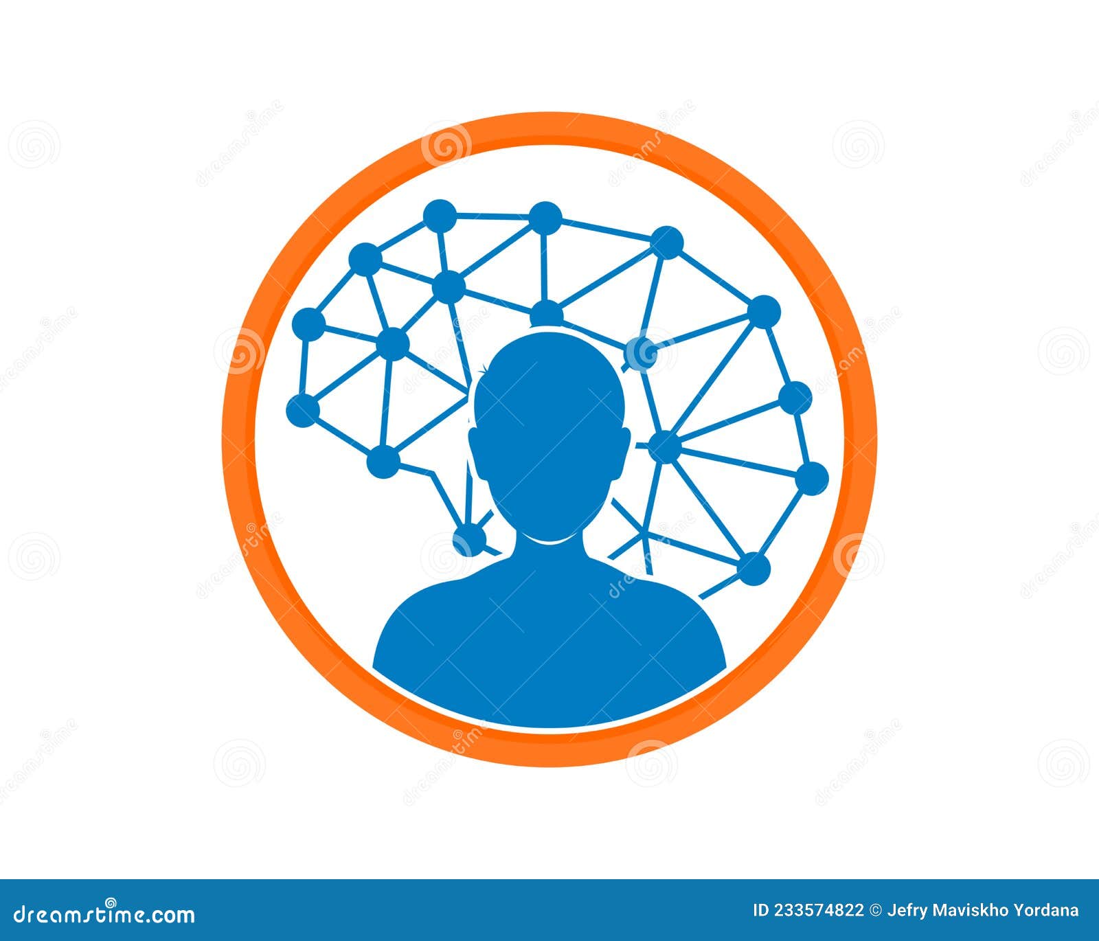 Human Brain Knowledge in the Circle Stock Illustration - Illustration ...