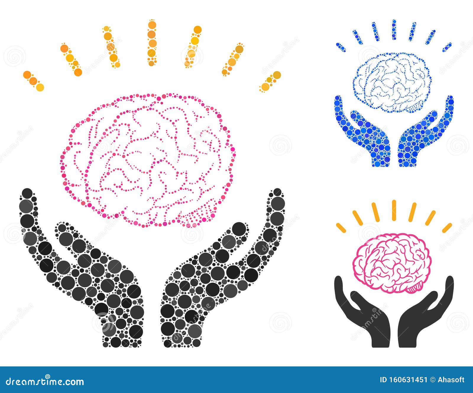 Brain And Knowledge While Discovering New Ideas. Stock Photo ...