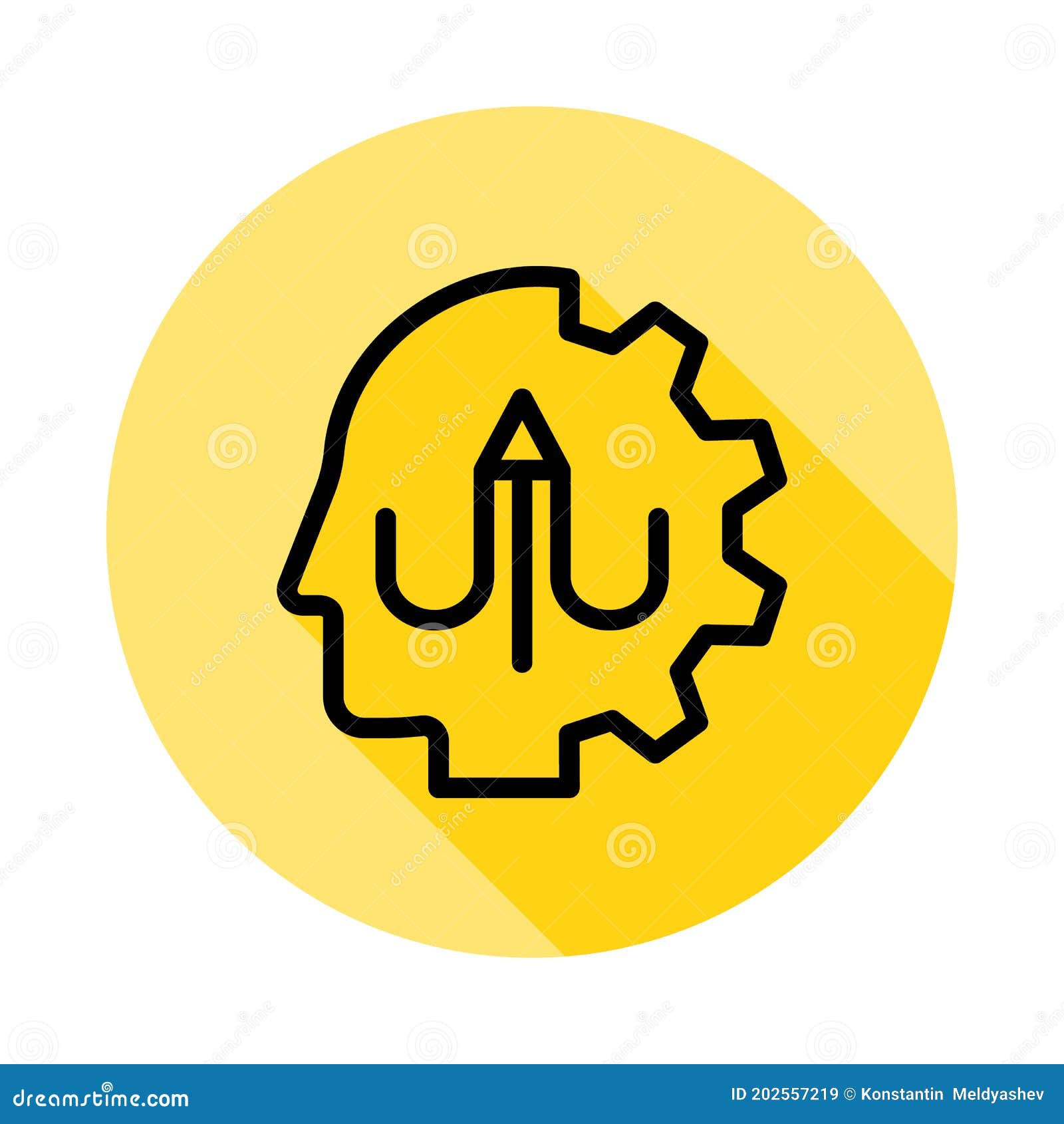 Brain Learning Icon Color Outline Vector | CartoonDealer.com #230112834