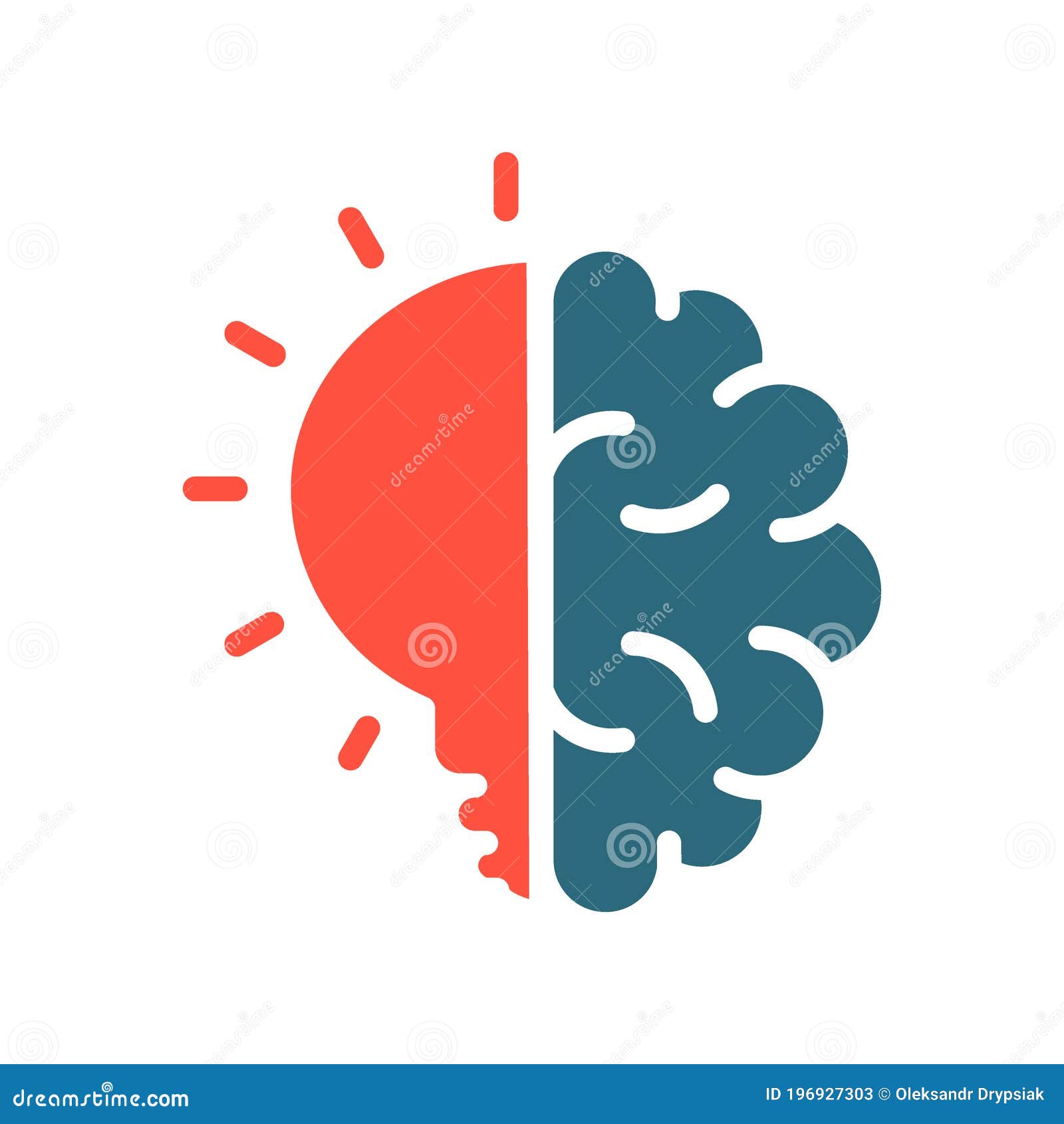 Human Brain with Light Bulb Colored Icon. Creative Idea, Brainstorm ...