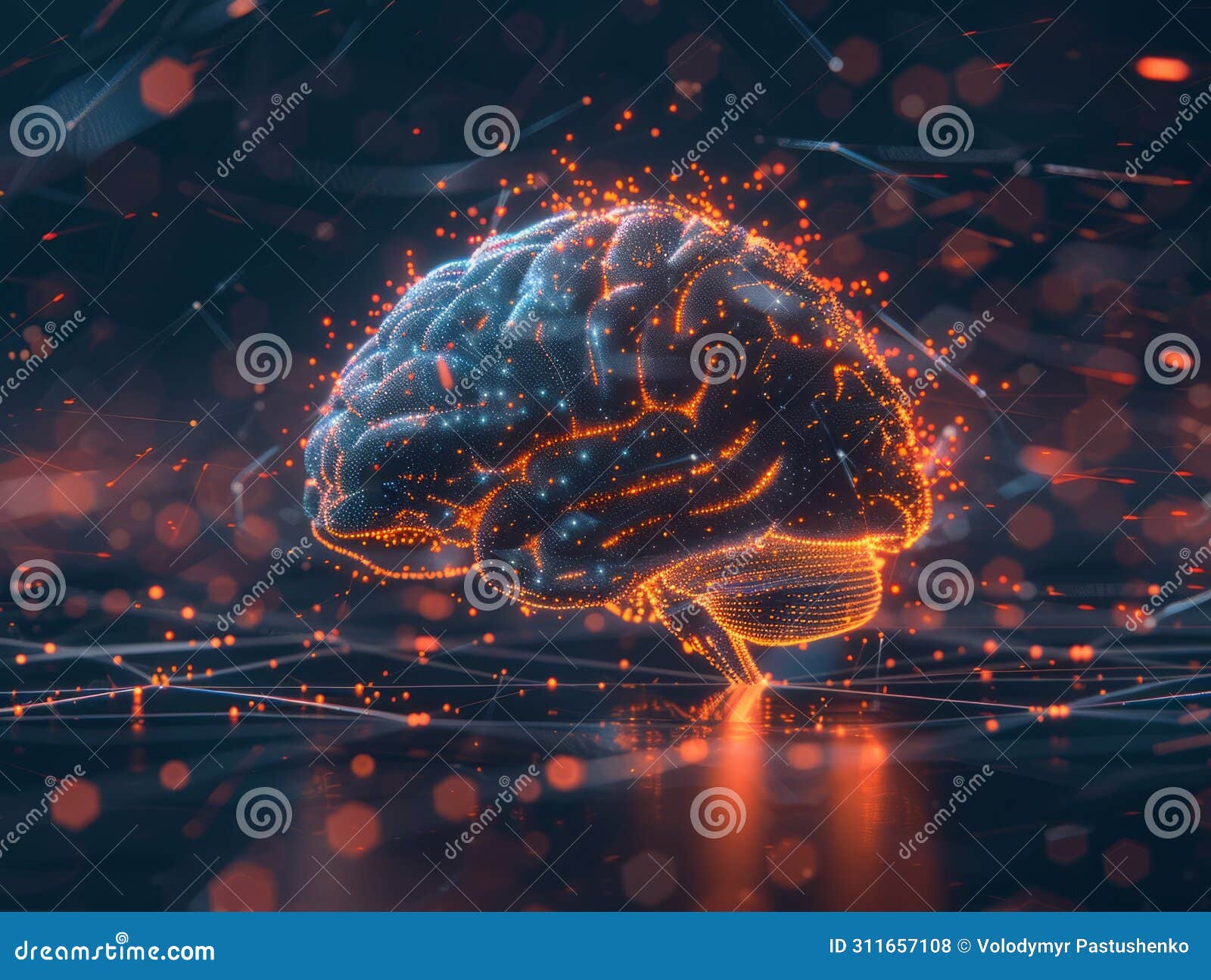 Human Brain is Lit Up by Electricity Stock Photo - Image of screenshot ...