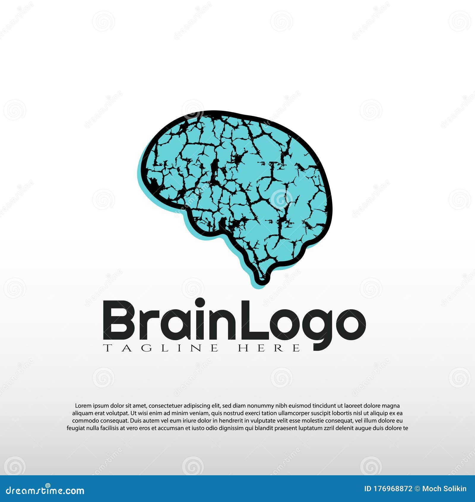 Human Brain Logo with Art Design Concept -vector Stock Vector ...