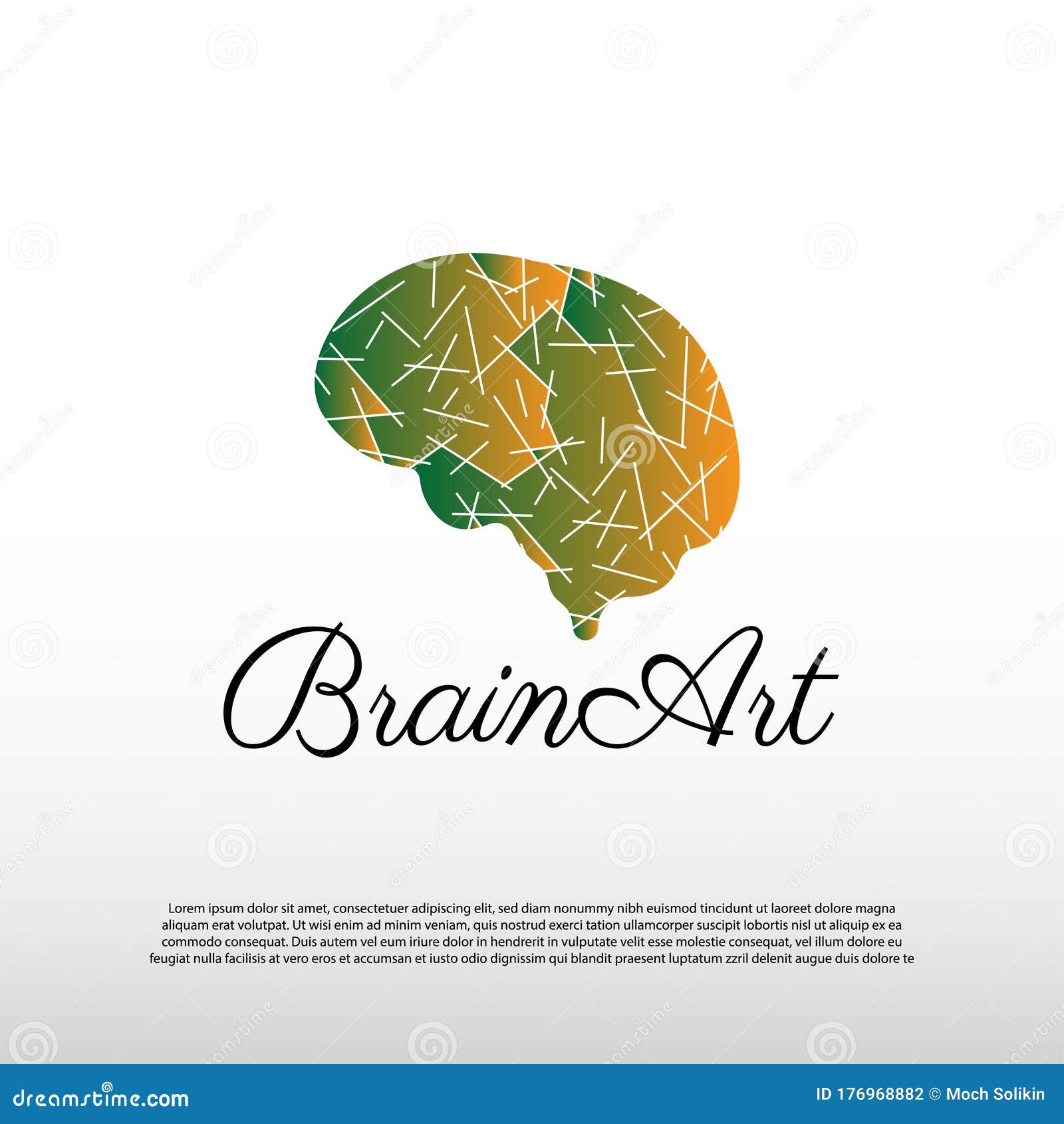 Human Brain Logo with Art Design Concept -vector Stock Vector ...