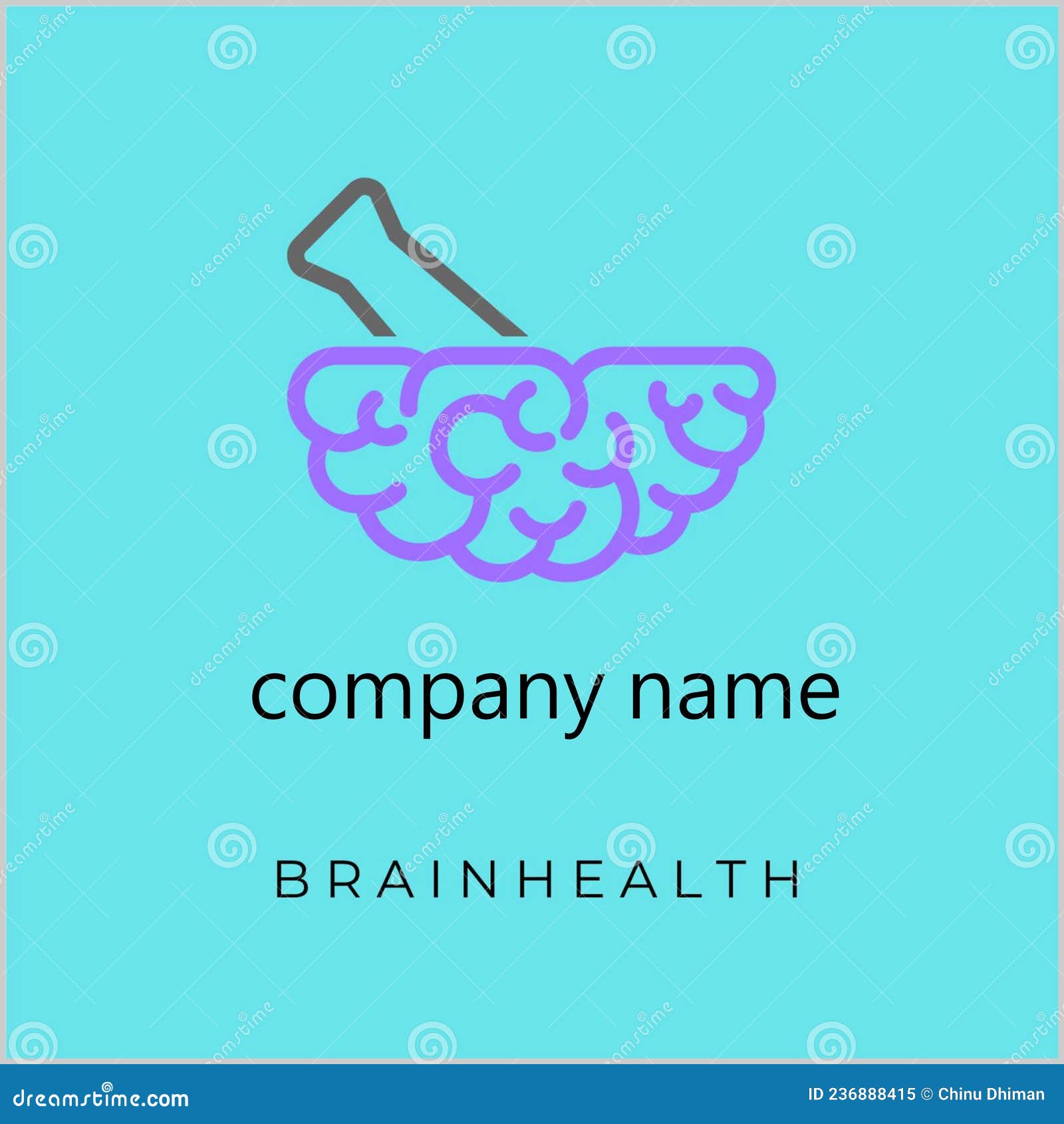 Human Brain Logo Design Brain Health Stock Vector - Illustration of ...