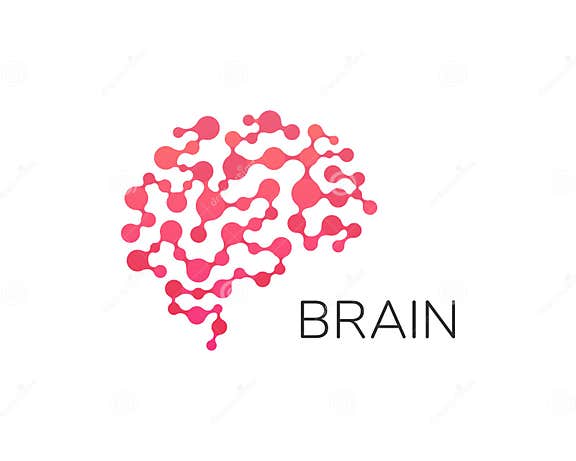 Human Brain Logo. Neural Network, Memory Atlas, Minimal Design Vector ...