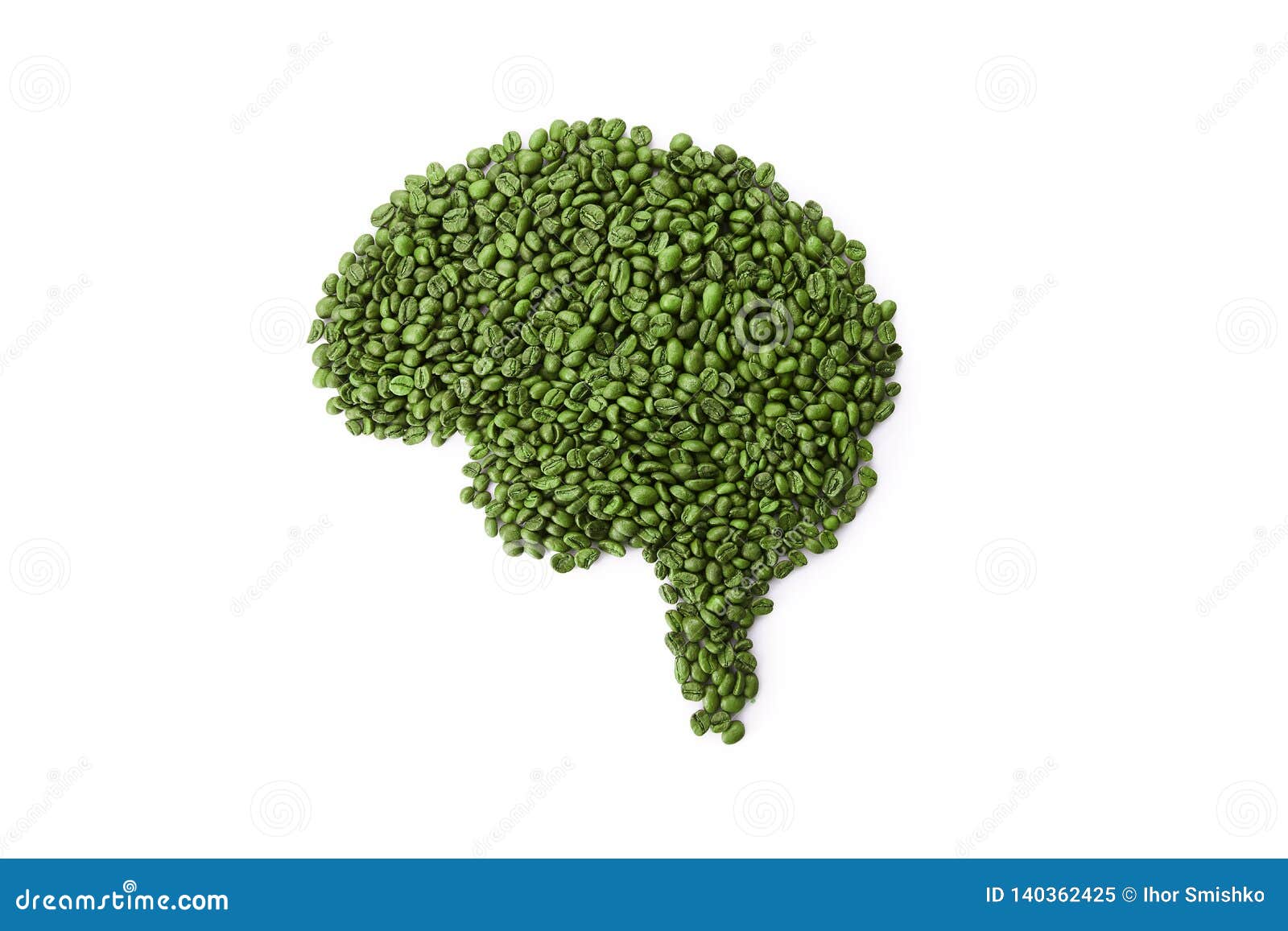 Human Brain Made with Coffee Beans. Stock Image - Image of fresh, black ...