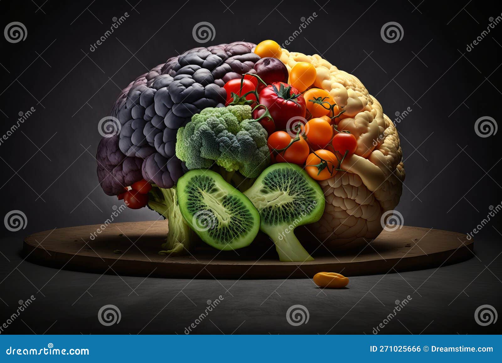 Human Brain is Made of Vegetables and Fruits Created Using Origin AI ...