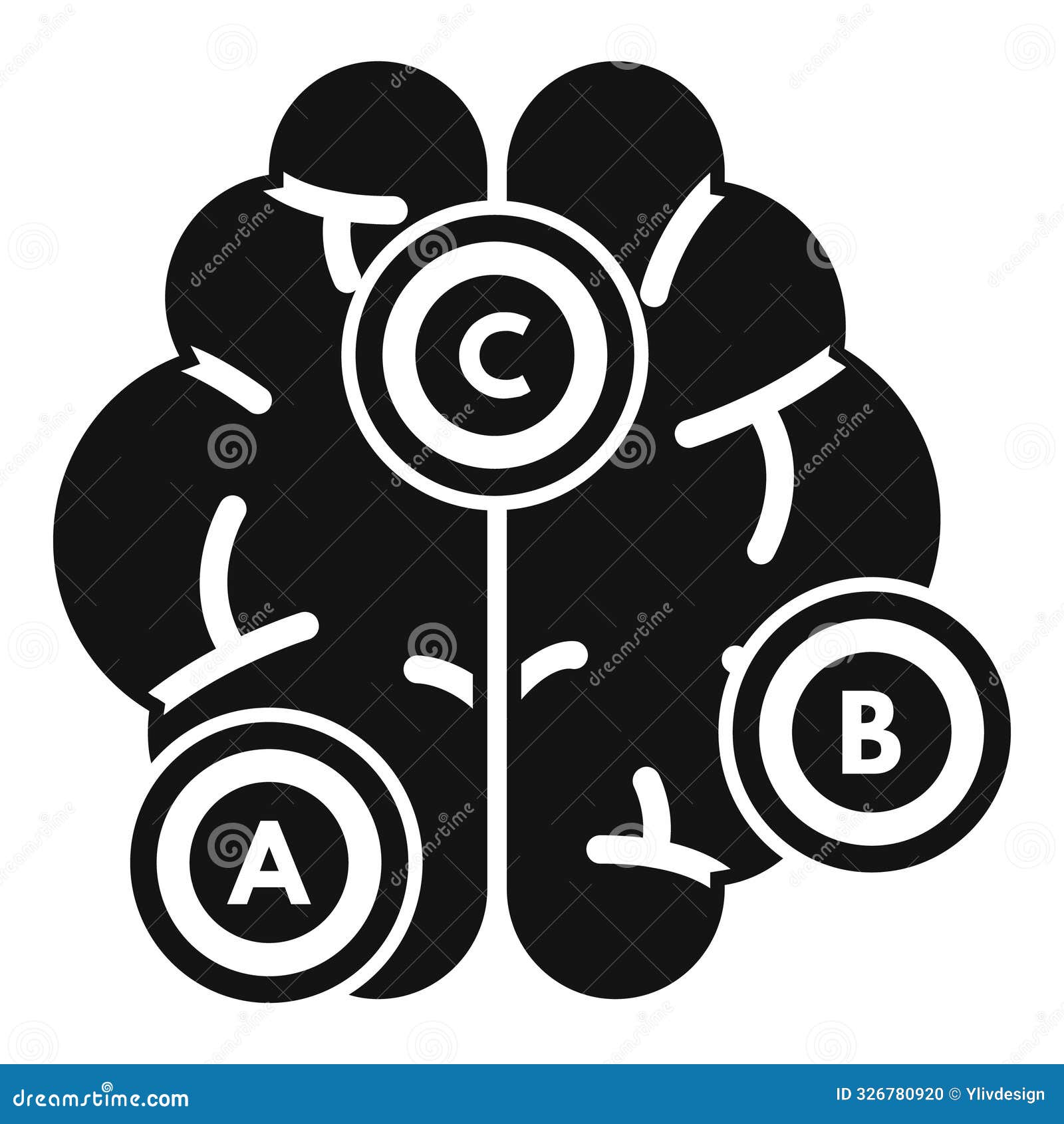 Human Brain Making Important Choices with Multiple Options Stock Vector ...