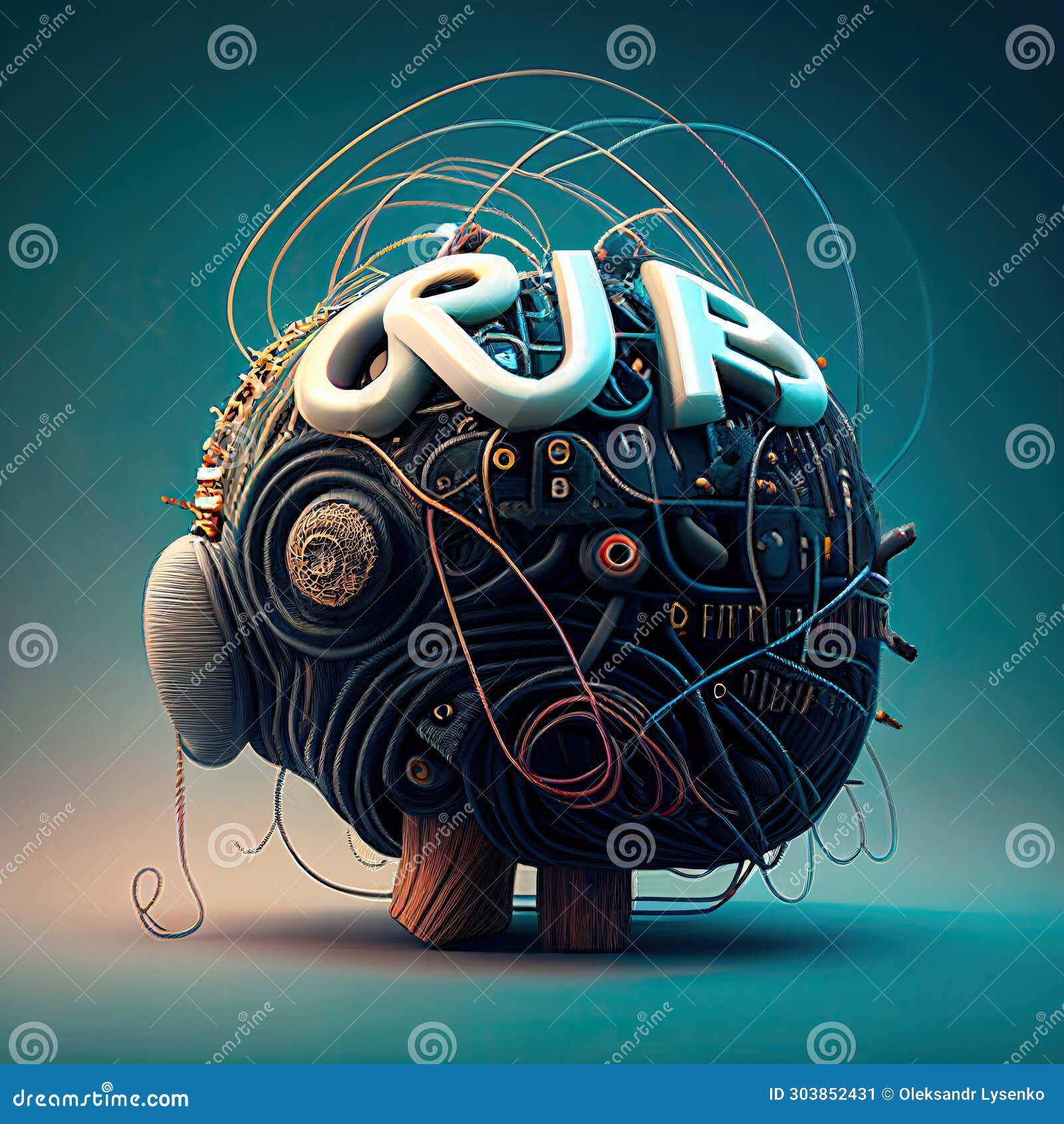 Human Brain with Math Signs Stock Illustration - Illustration of ...
