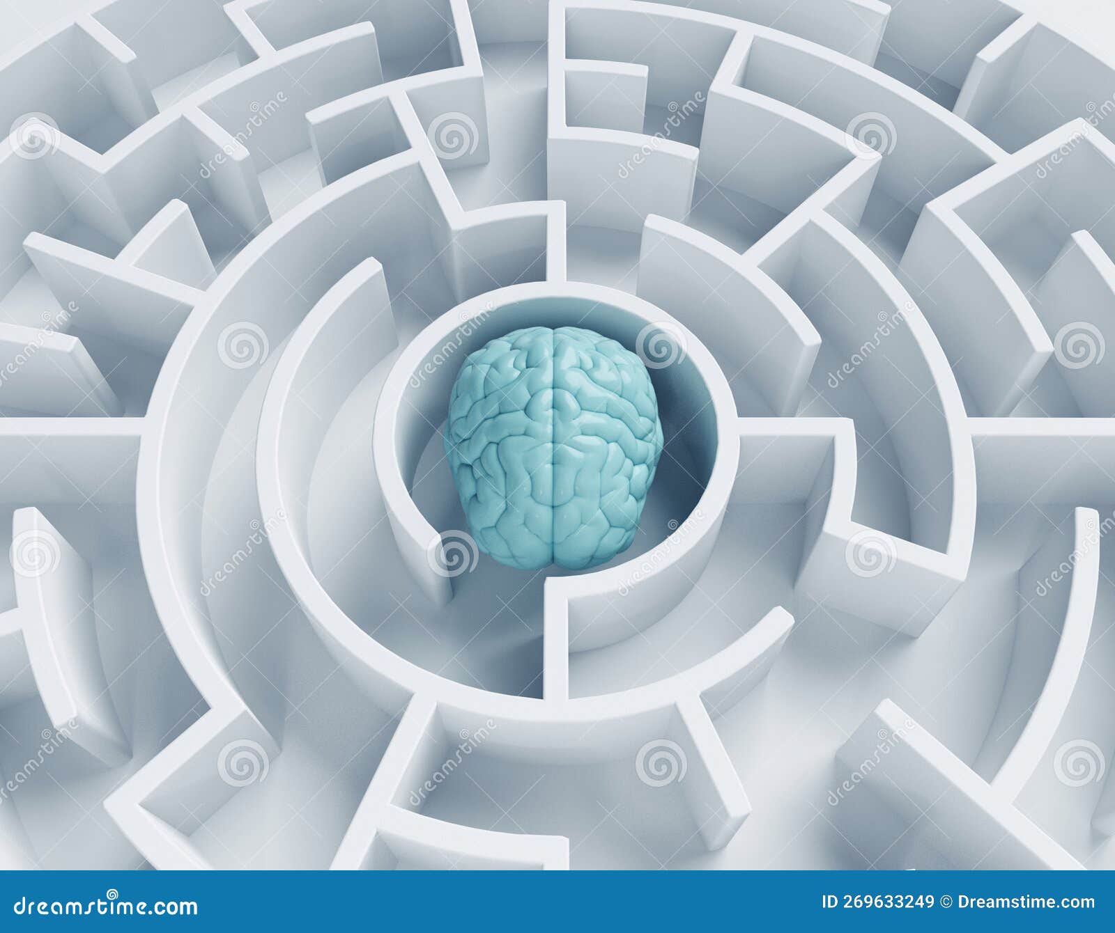 Human brain maze stock illustration. Illustration of consciousness ...
