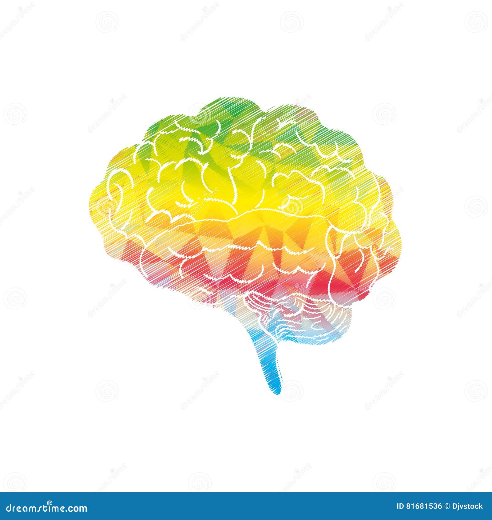 Human brain mind stock vector. Illustration of intellect - 81681536