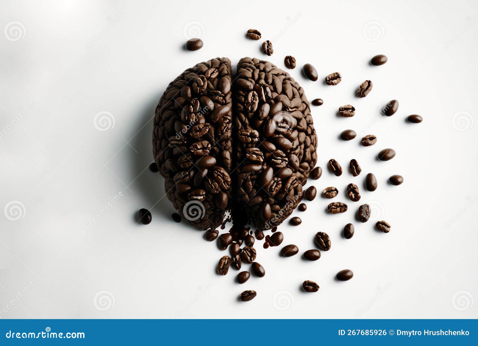 Human Brain Model. Brain Texture. Generative AI. Stock Illustration ...
