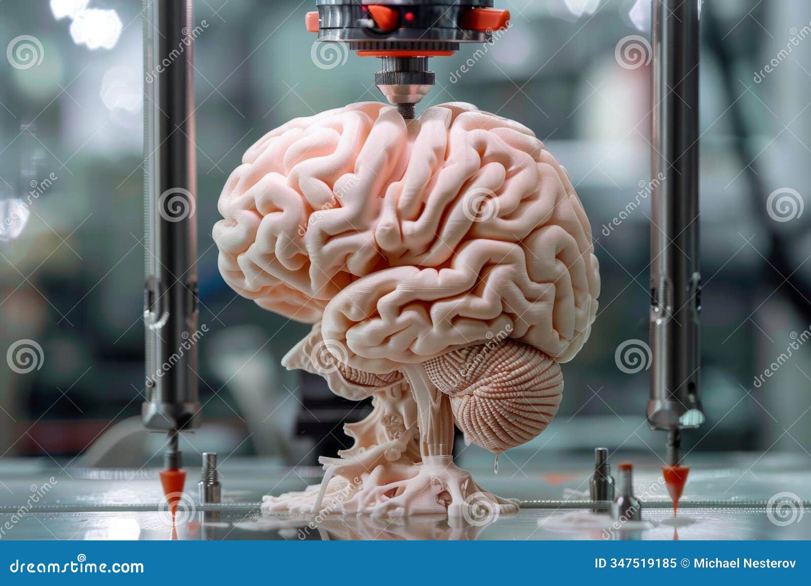 Human Brain Model 3d Printer Stock Illustration - Illustration of tool ...