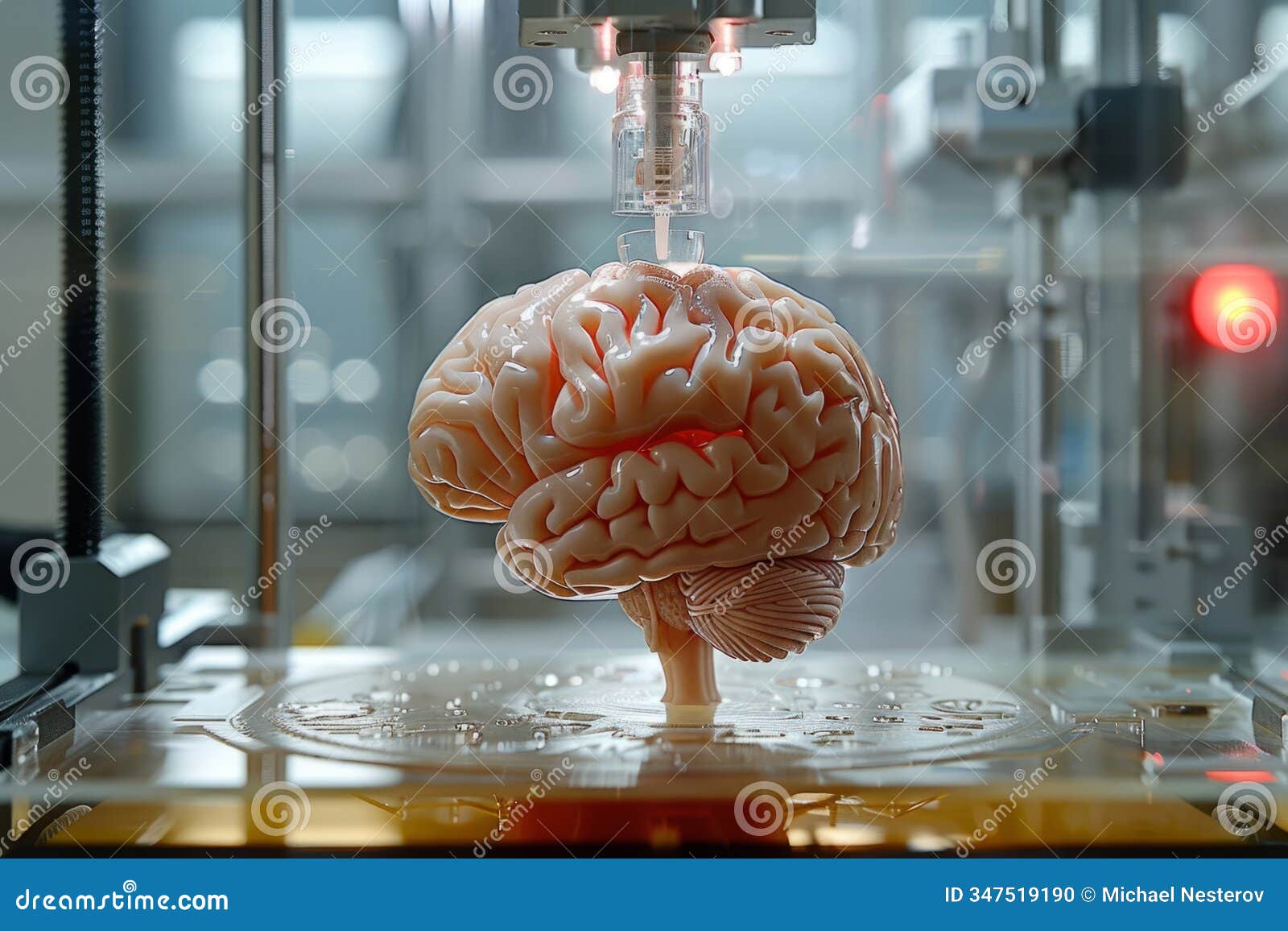 Human Brain Model 3d Printer Stock Illustration - Illustration of ...