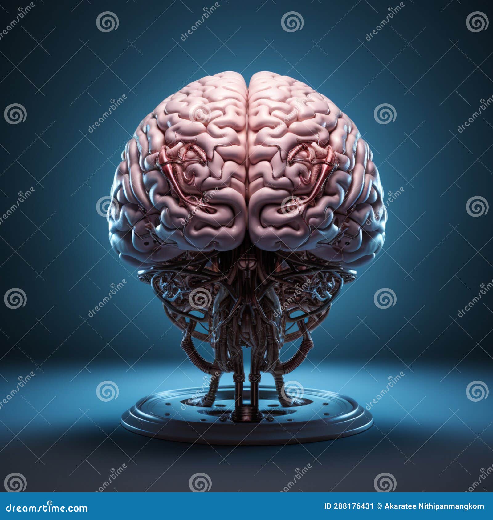 A Human Brain Model, Human Design, Smart Mind Stock Illustration ...