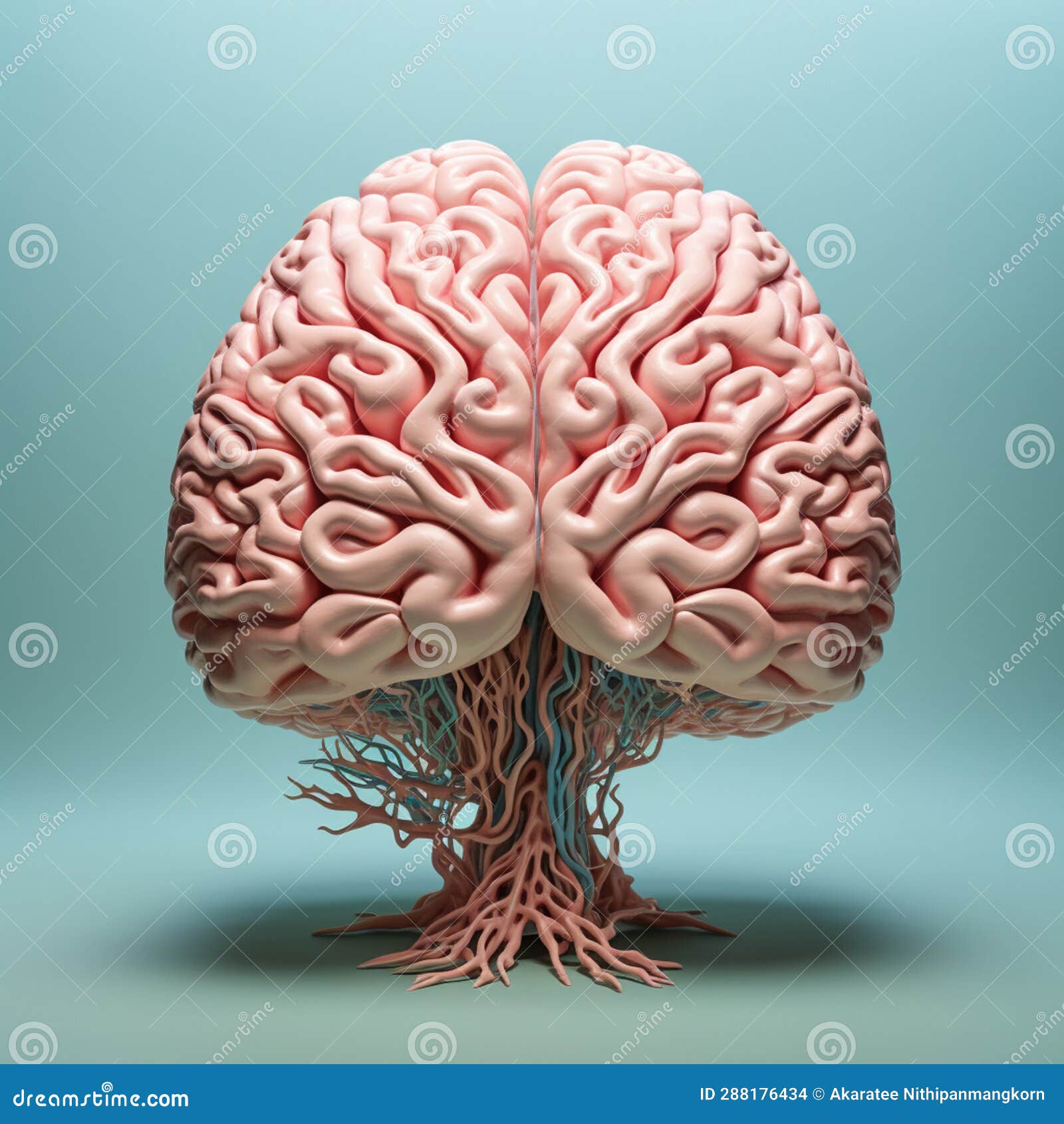 A Human Brain Model, Human Design, Smart Mind Stock Illustration ...