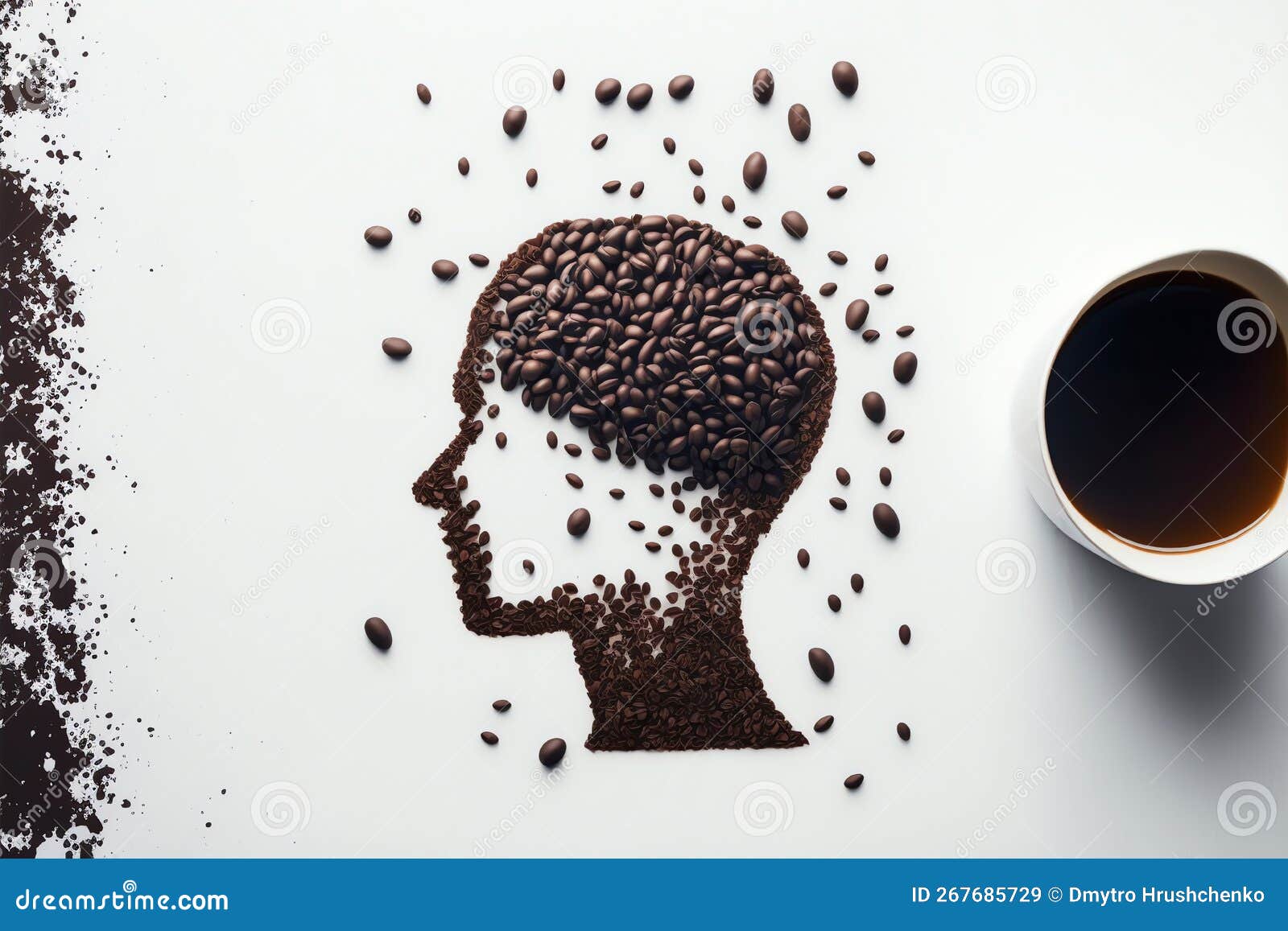 Human Brain Model. Brain Texture. Generative AI. Stock Illustration ...