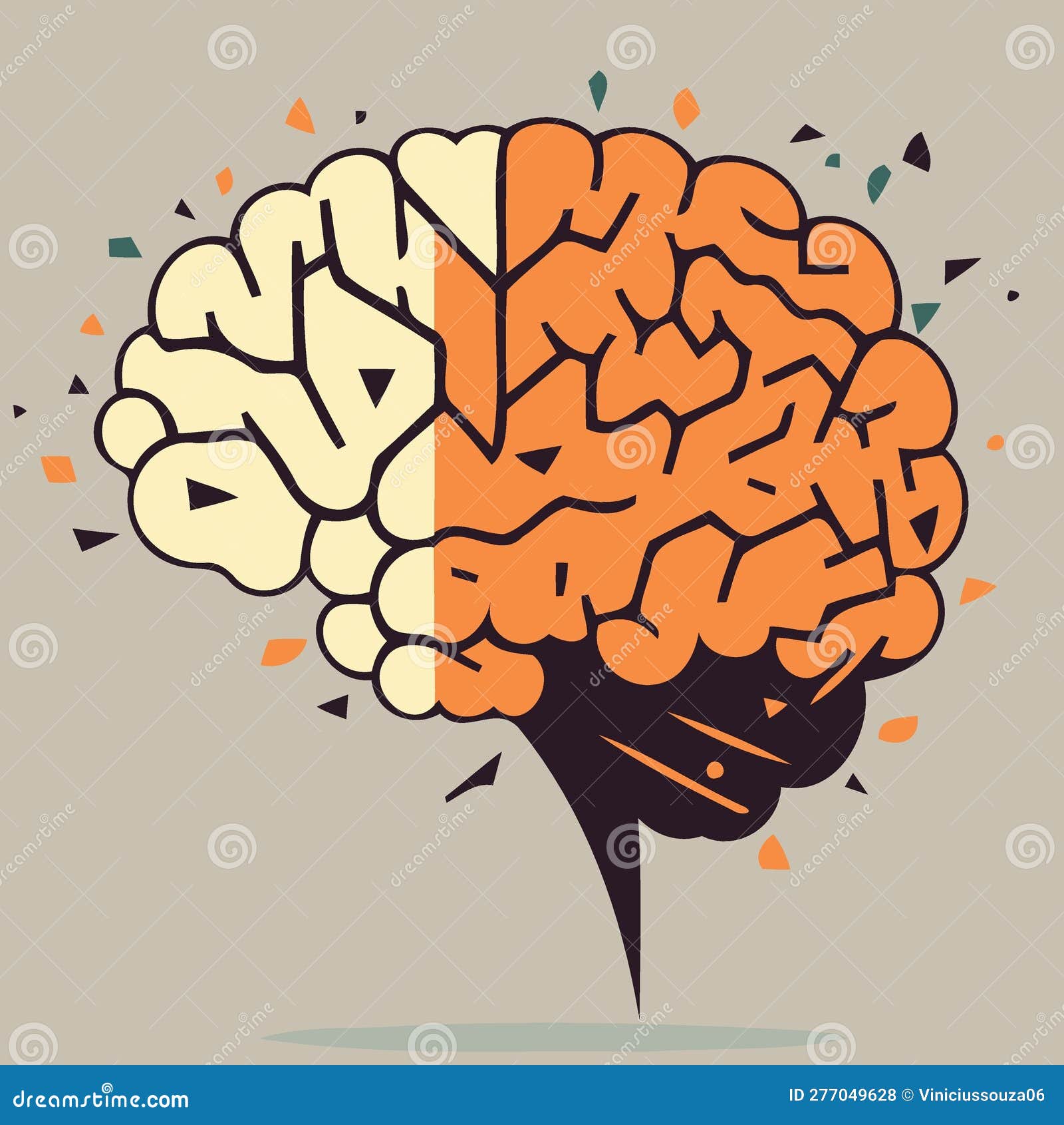 Human Brain Nervous System Logo Stock Vector - Illustration of health ...
