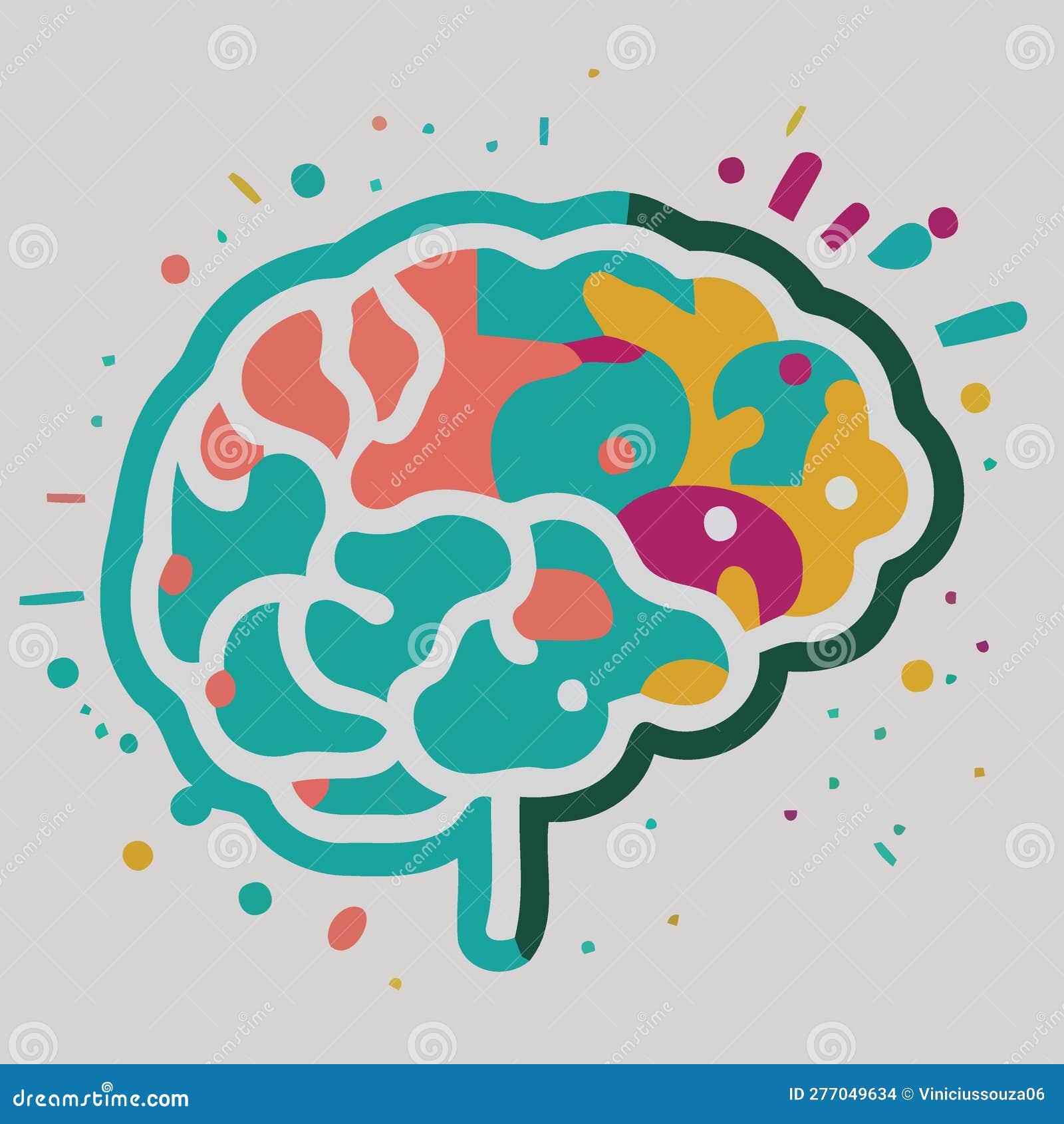 Human Brain Nervous System Logo Stock Vector - Illustration of mind ...