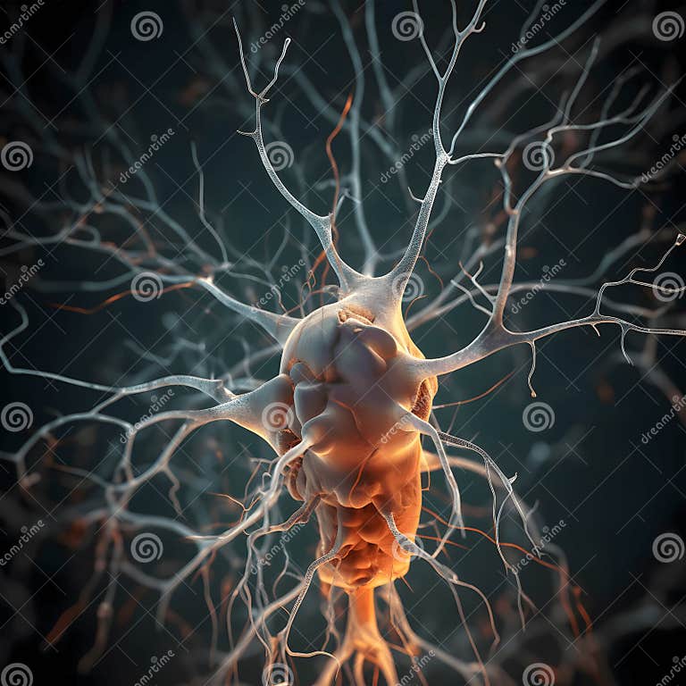 Human Brain neurons stock illustration. Illustration of perception ...