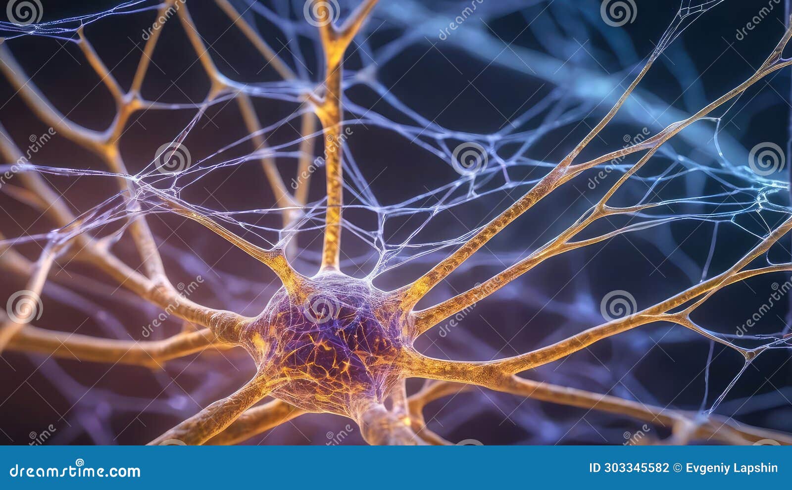 The Human Brain with Neurons and Nervous System. Generated by ...