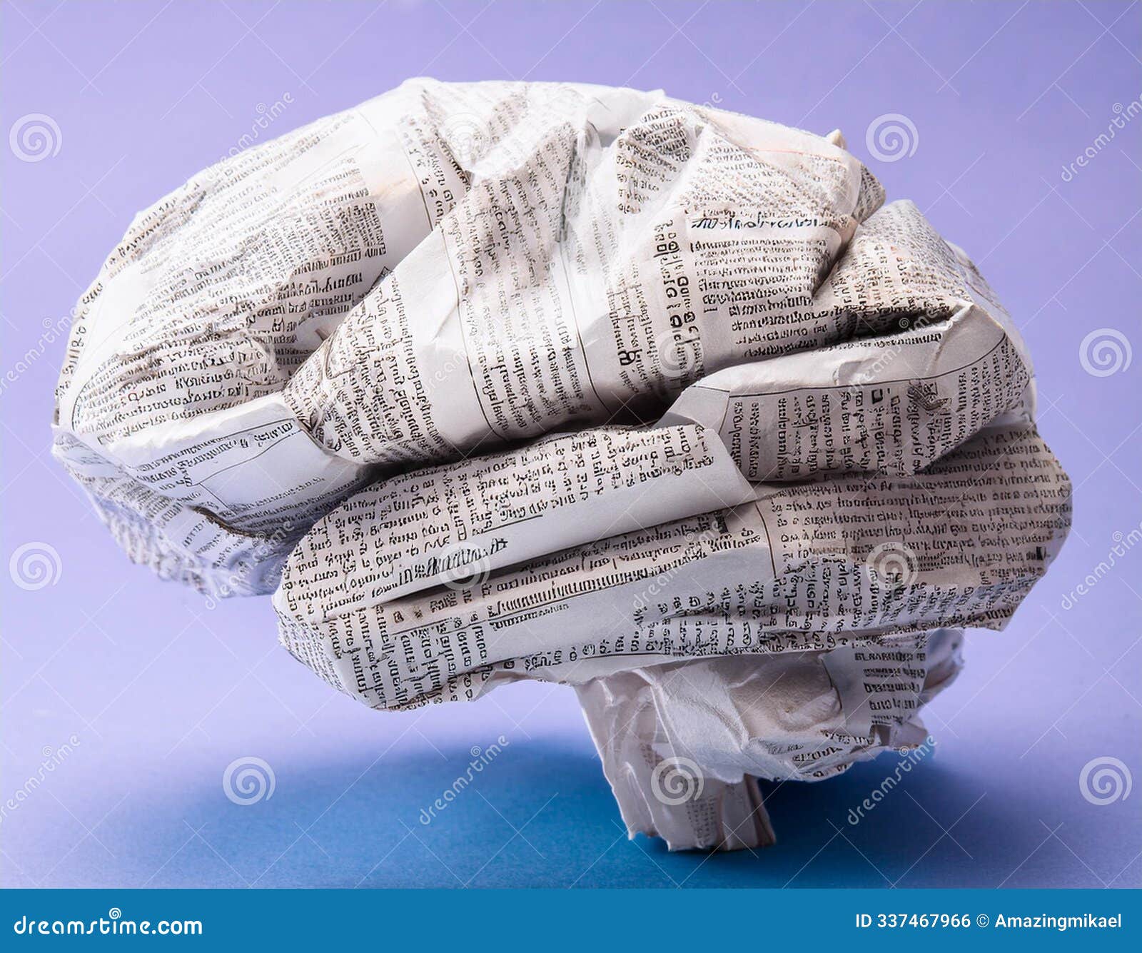 Human Brain in Newspaper Collage Style Symbolizing Learning ...