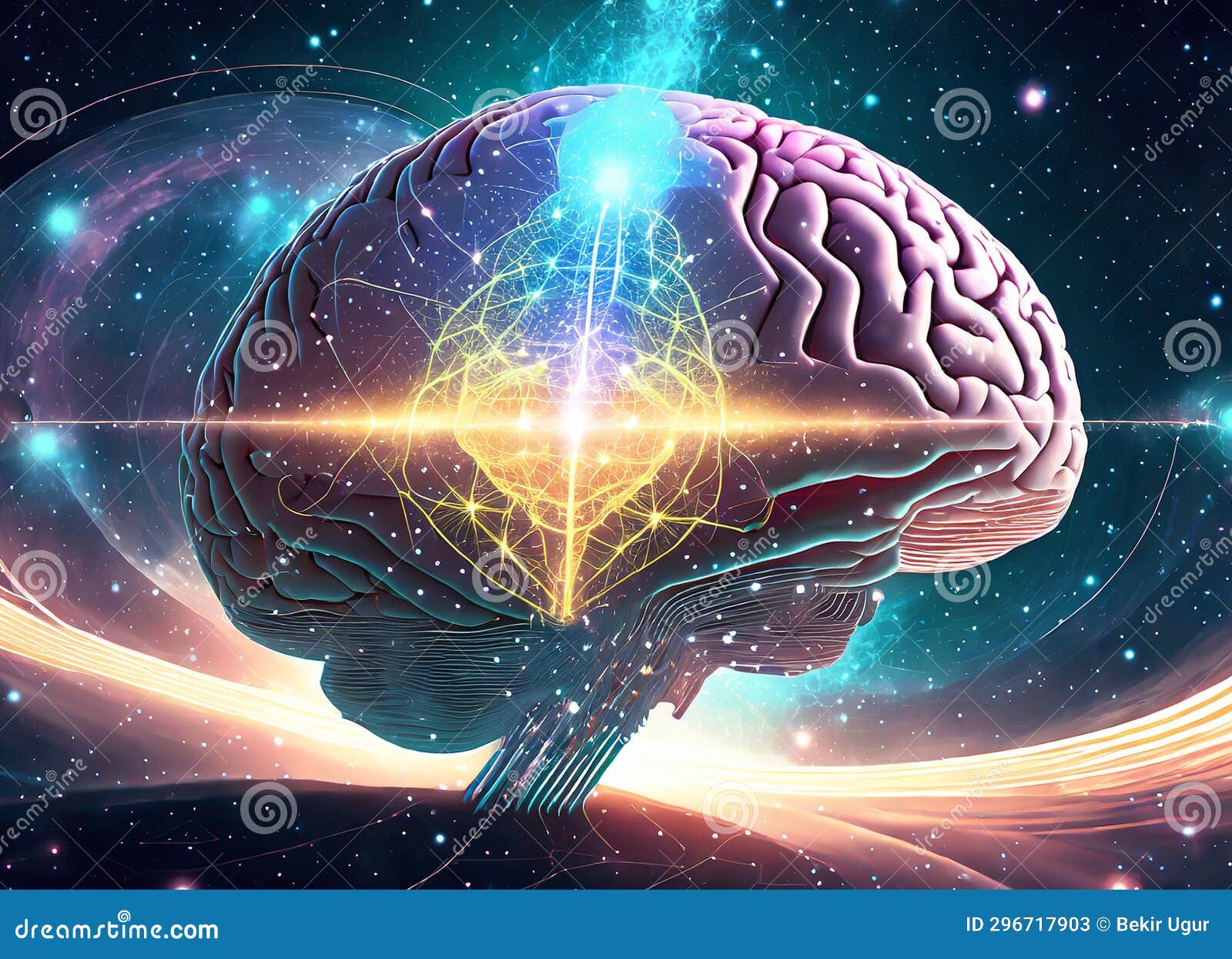 Human Brain Obtaining Energy through Space, Communication Via ...