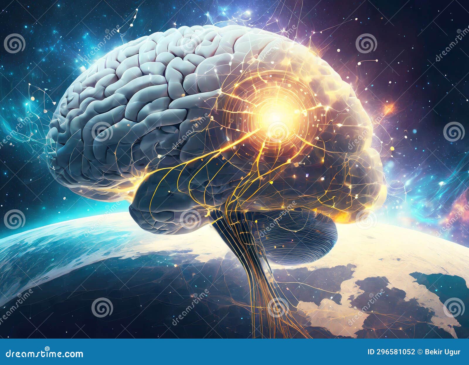 Human Brain Obtaining Energy through Space, Communication Via ...