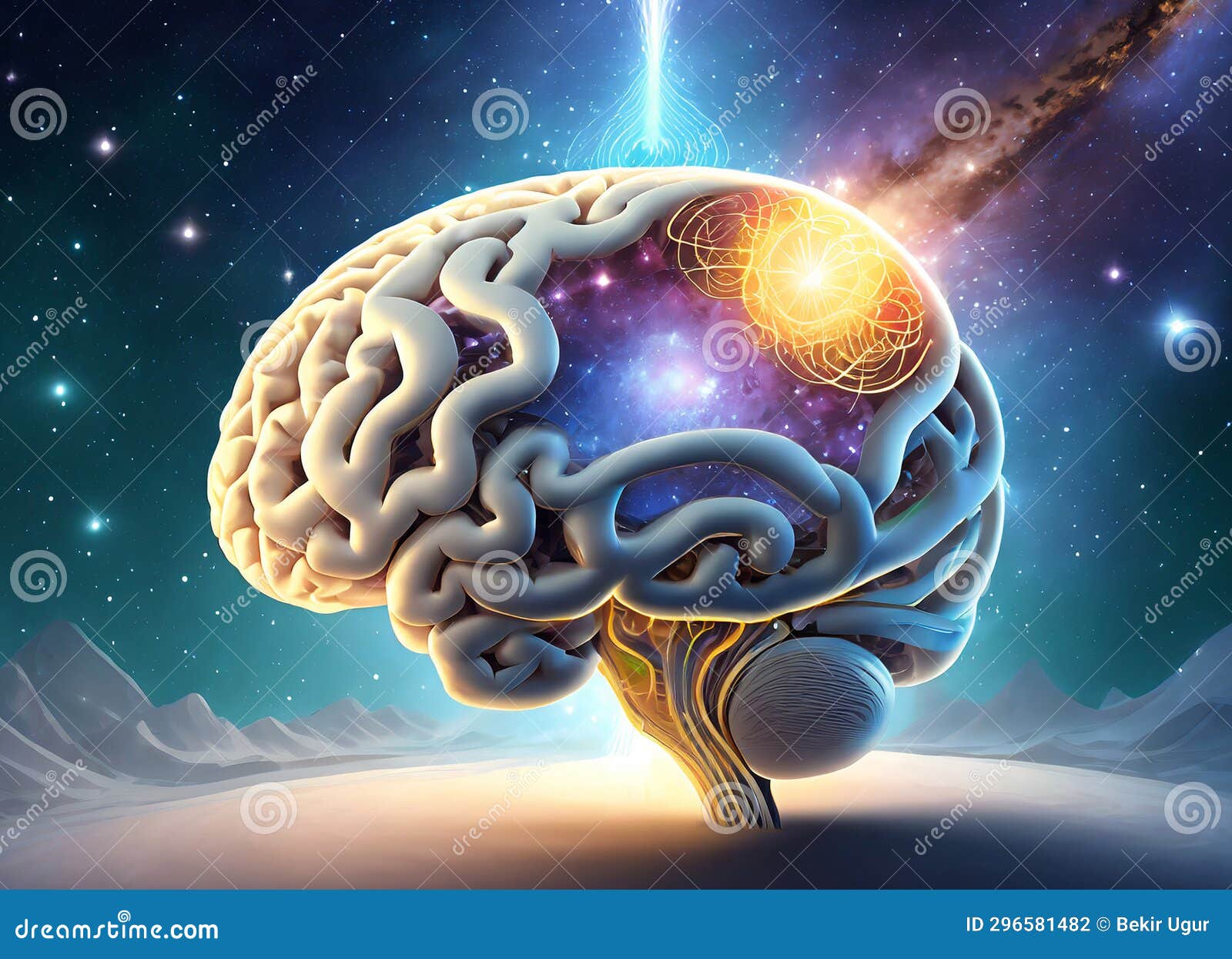 Human Brain Obtaining Energy through Space, Communication Via ...
