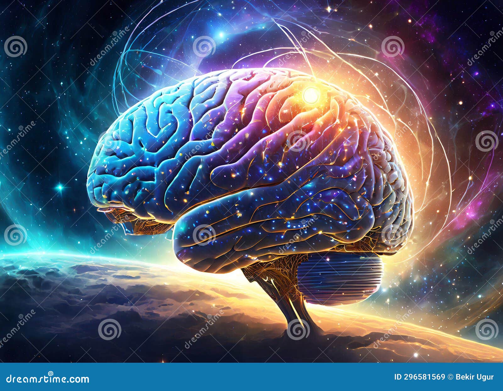 Human Brain Obtaining Energy through Space, Communication Via ...