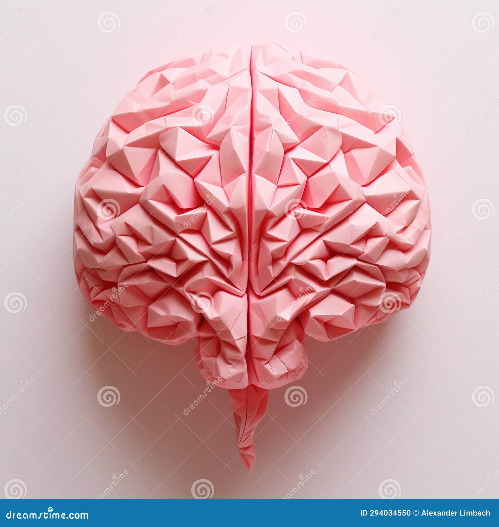 Human Brain Origami stock illustration. Illustration of mental - 294034550