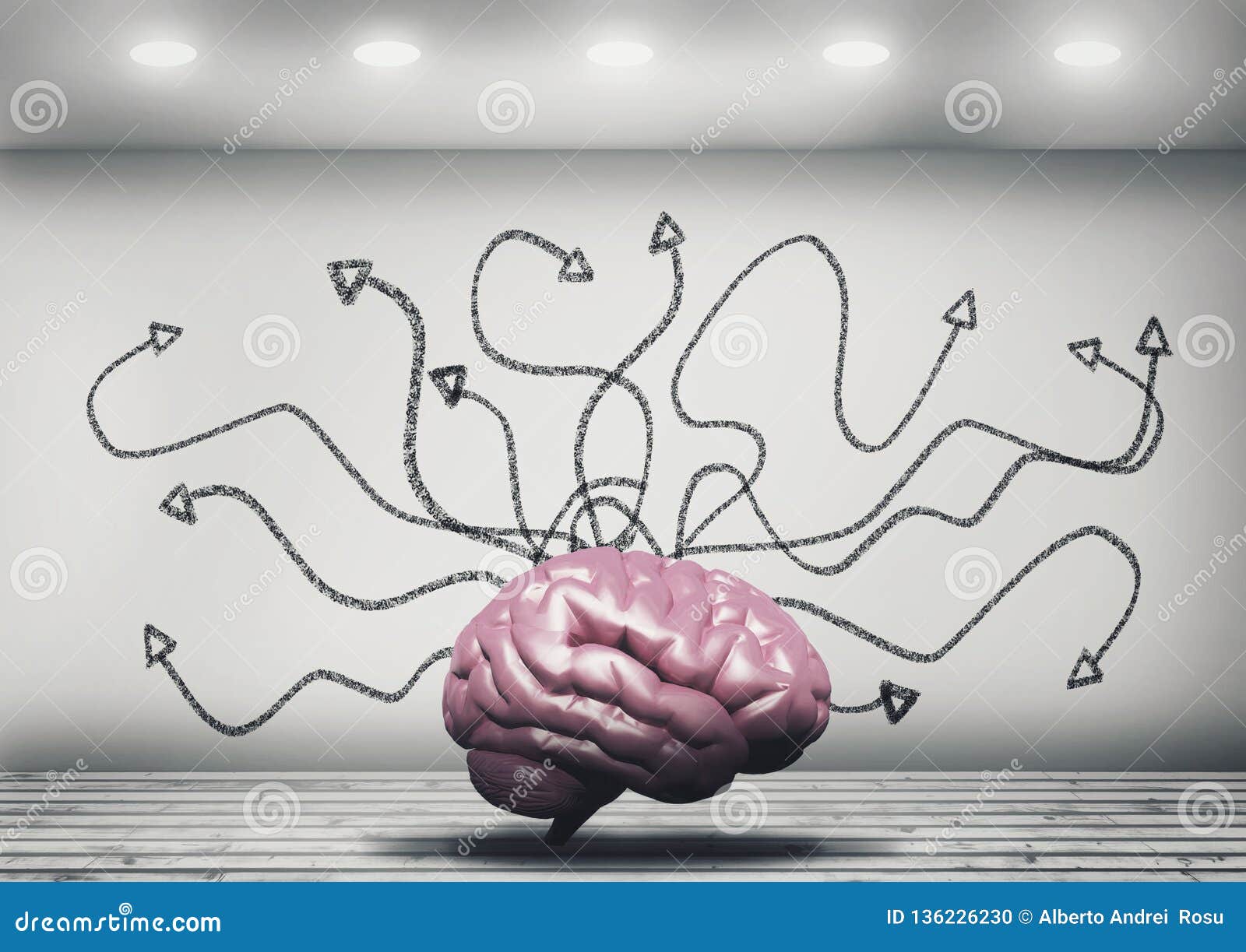 Human brain paths stock illustration. Illustration of dreams - 136226230