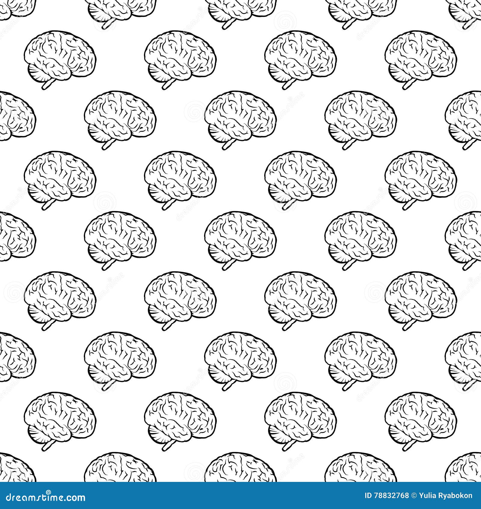 Human Brain Pattern Seamless Stock Vector - Illustration of internet ...