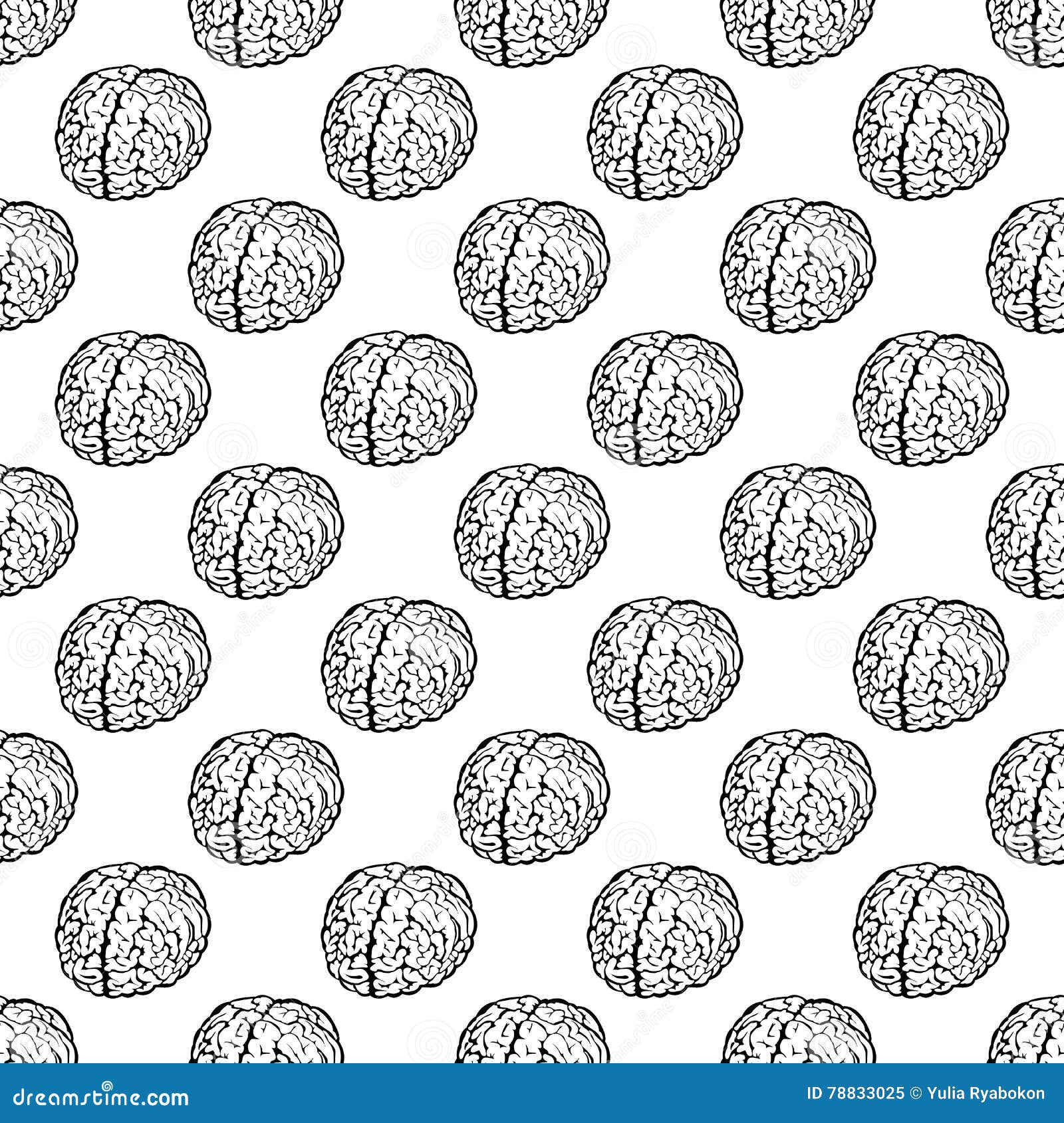 Human Brain Pattern Seamless Stock Vector - Illustration of graphic ...