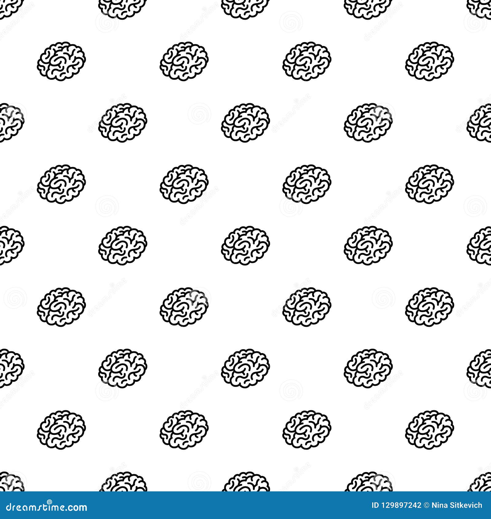 Human Brain Pattern Seamless Stock Vector - Illustration of human ...