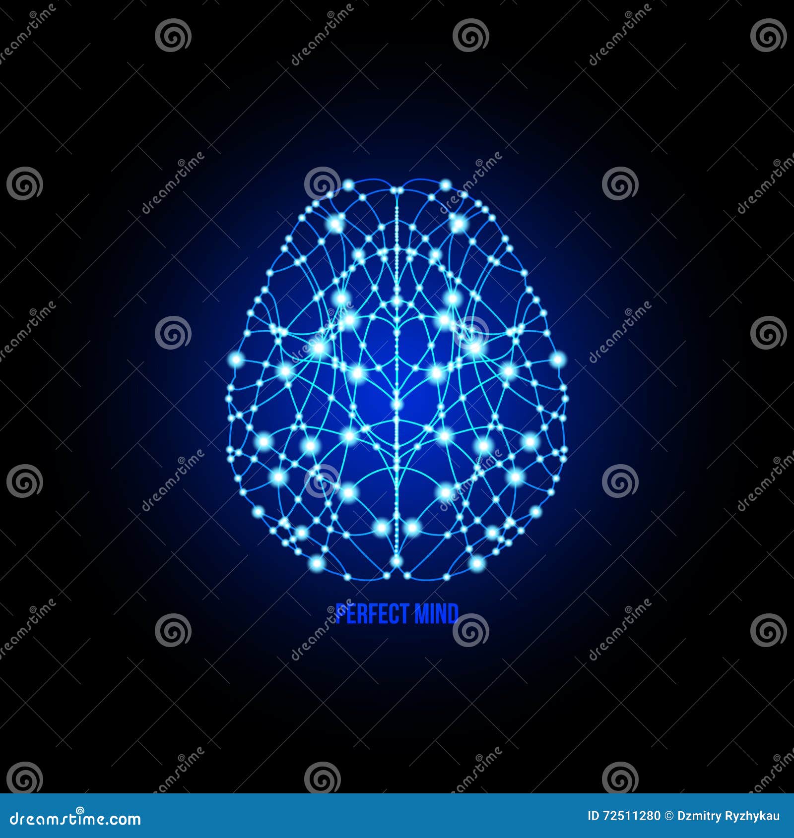 Human Brain Perfection Concept Stock Illustration - Illustration of ...